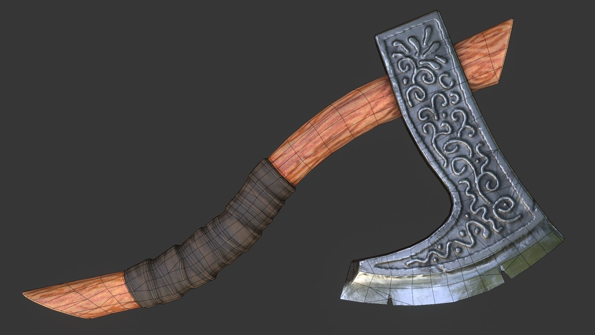 3D model Viking Axe Warrior Melee Weapon for Games Unity Unreal Engine VR / AR / low-poly | CGTrader