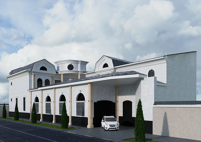 house with car 3D model | CGTrader