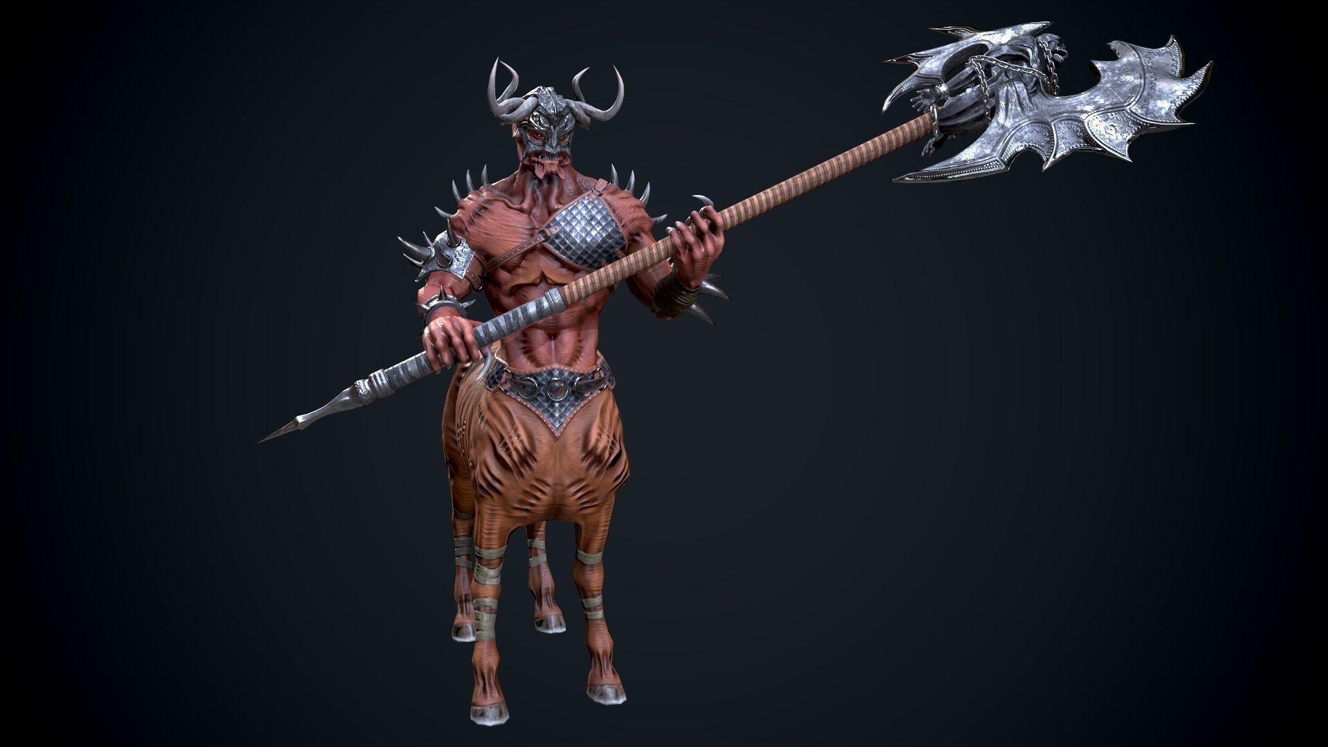 3D model Centaur with axe VR / AR / low-poly | CGTrader