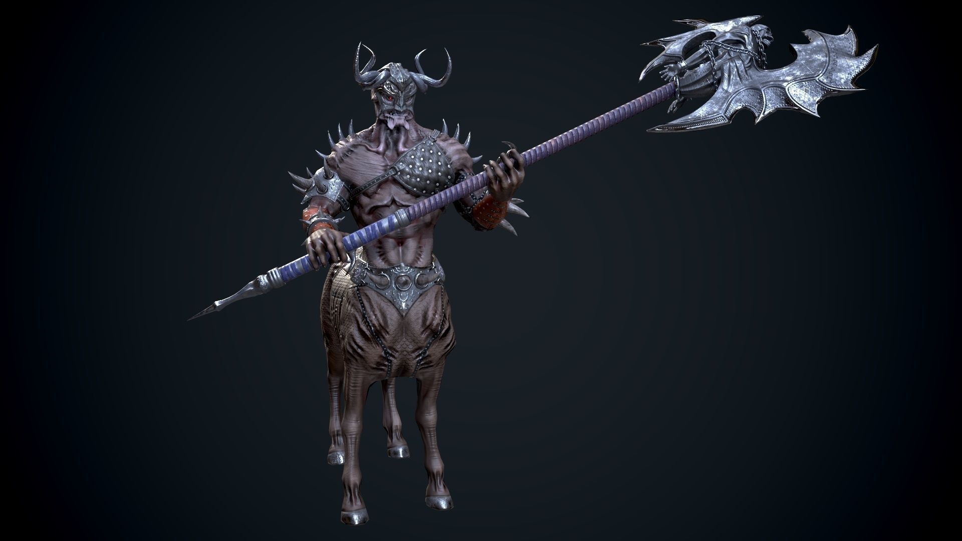 3D model Centaur with axe VR / AR / low-poly | CGTrader