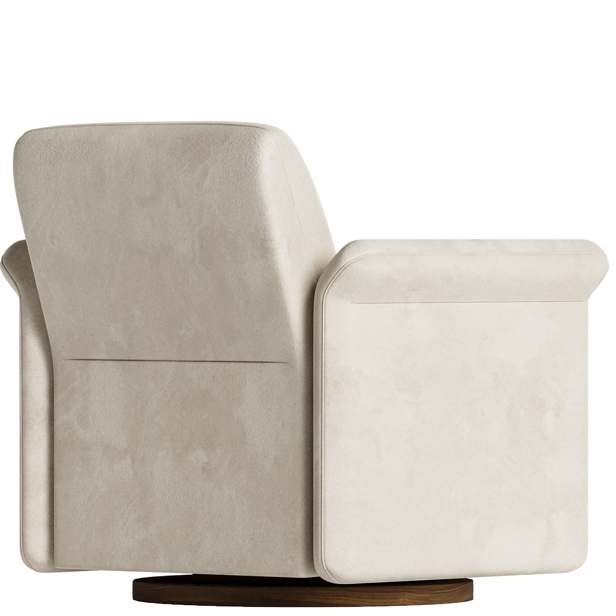 Suede Swivel Accent Chair 3D model | CGTrader