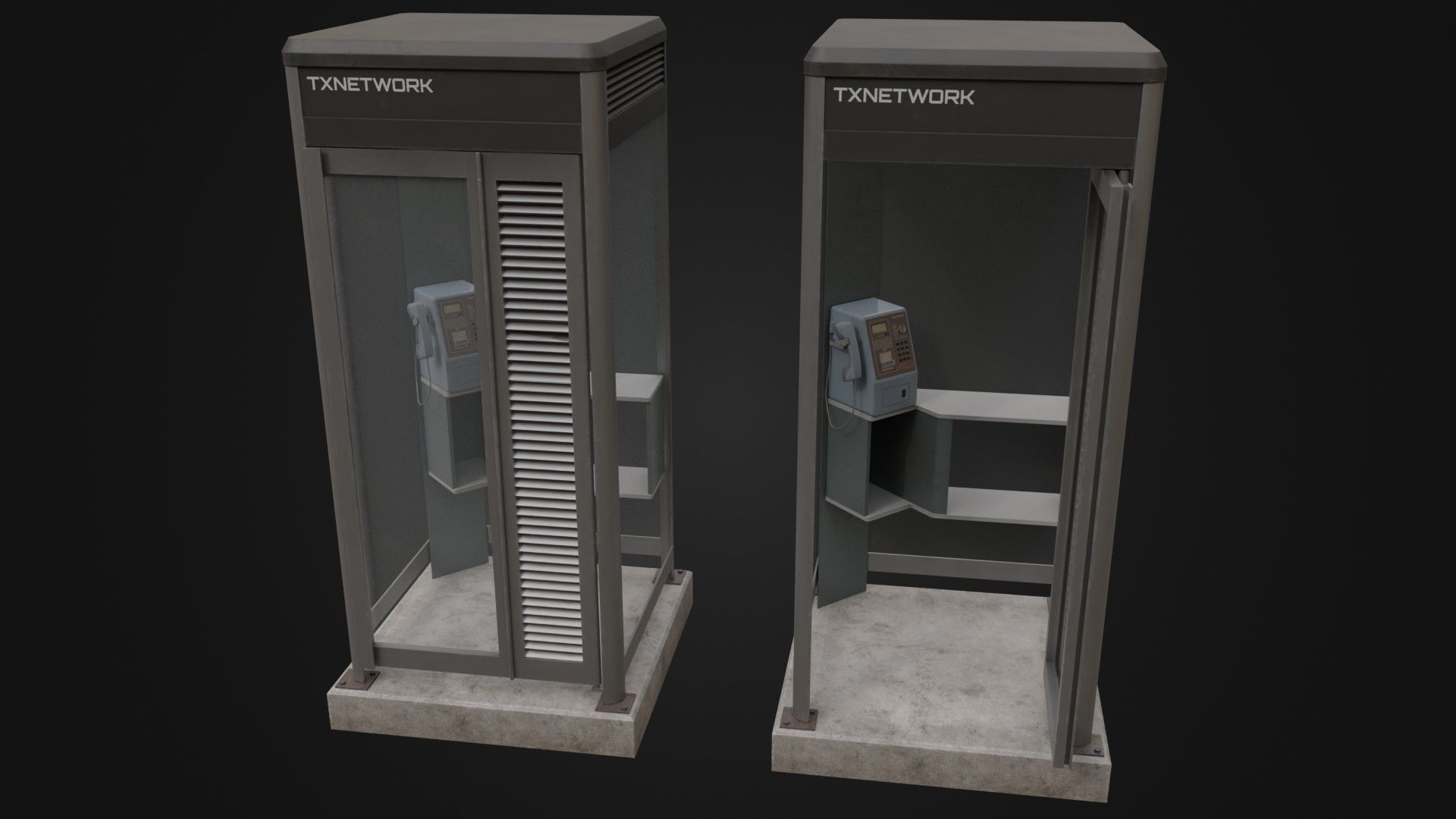 3D model Japanese Phone box public telephone VR / AR / low-poly | CGTrader