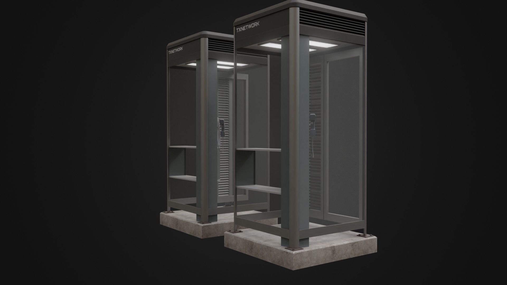 3D model Japanese Phone box public telephone VR / AR / low-poly | CGTrader
