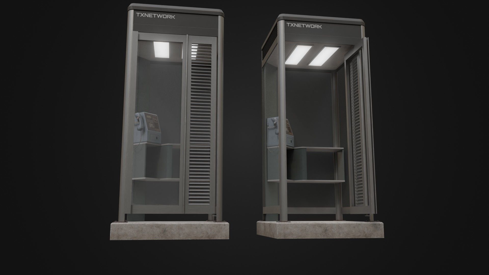 3D model Japanese Phone box public telephone VR / AR / low-poly | CGTrader