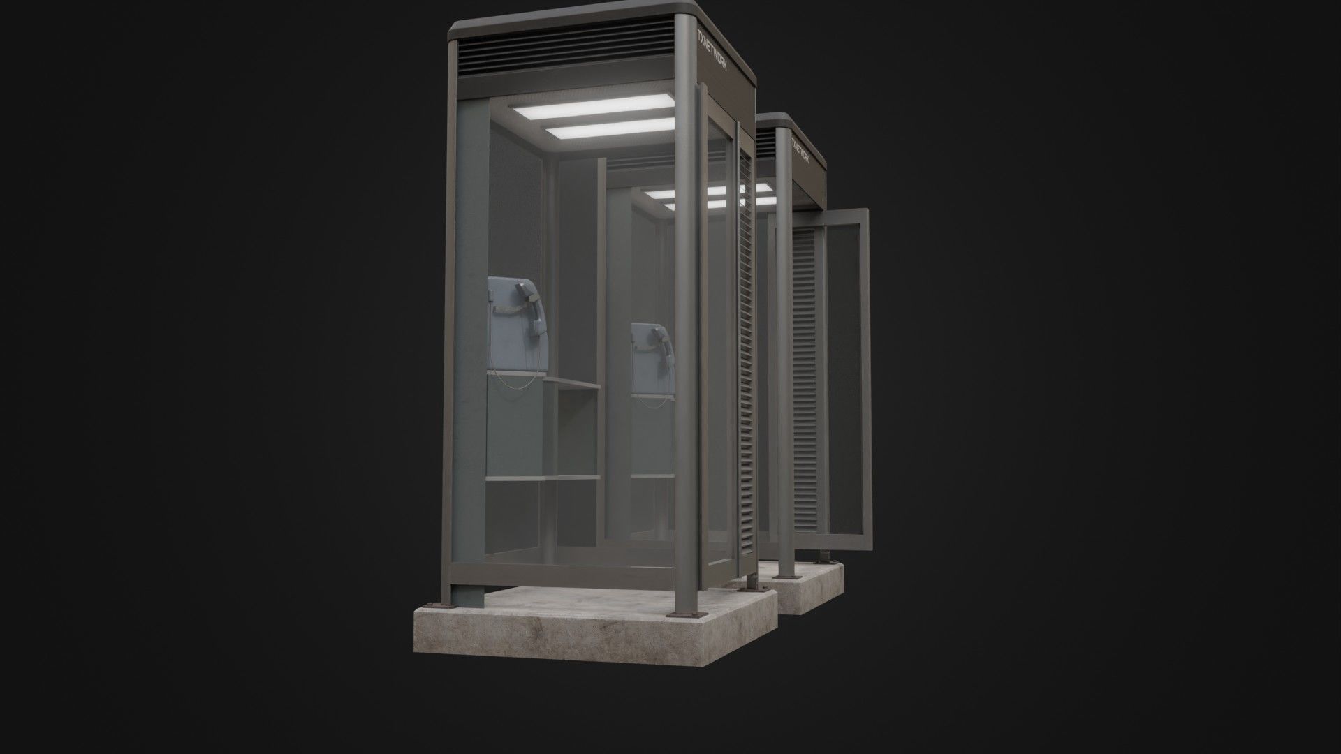 3D model Japanese Phone box public telephone VR / AR / low-poly | CGTrader