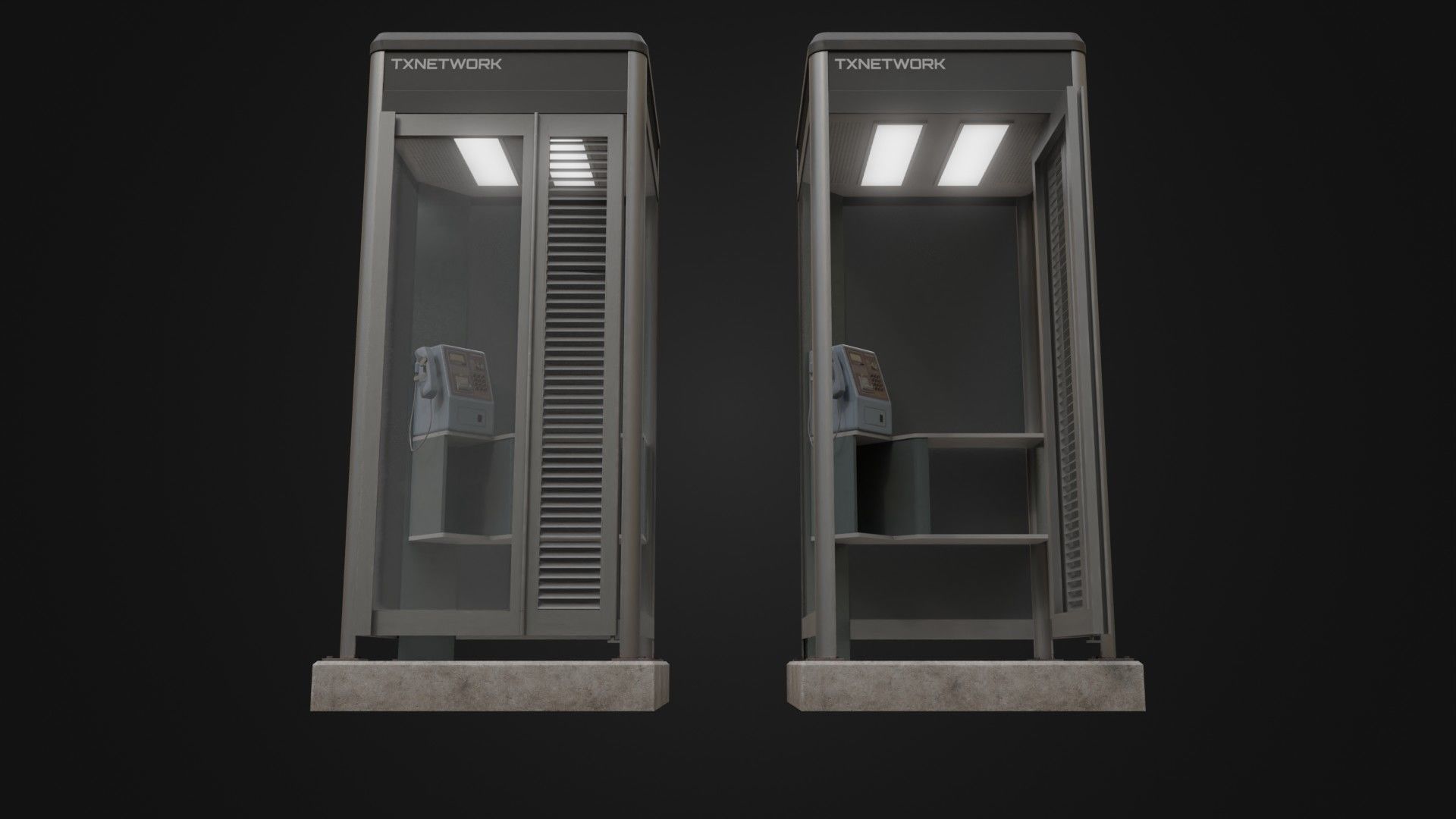3D model Japanese Phone box public telephone VR / AR / low-poly | CGTrader