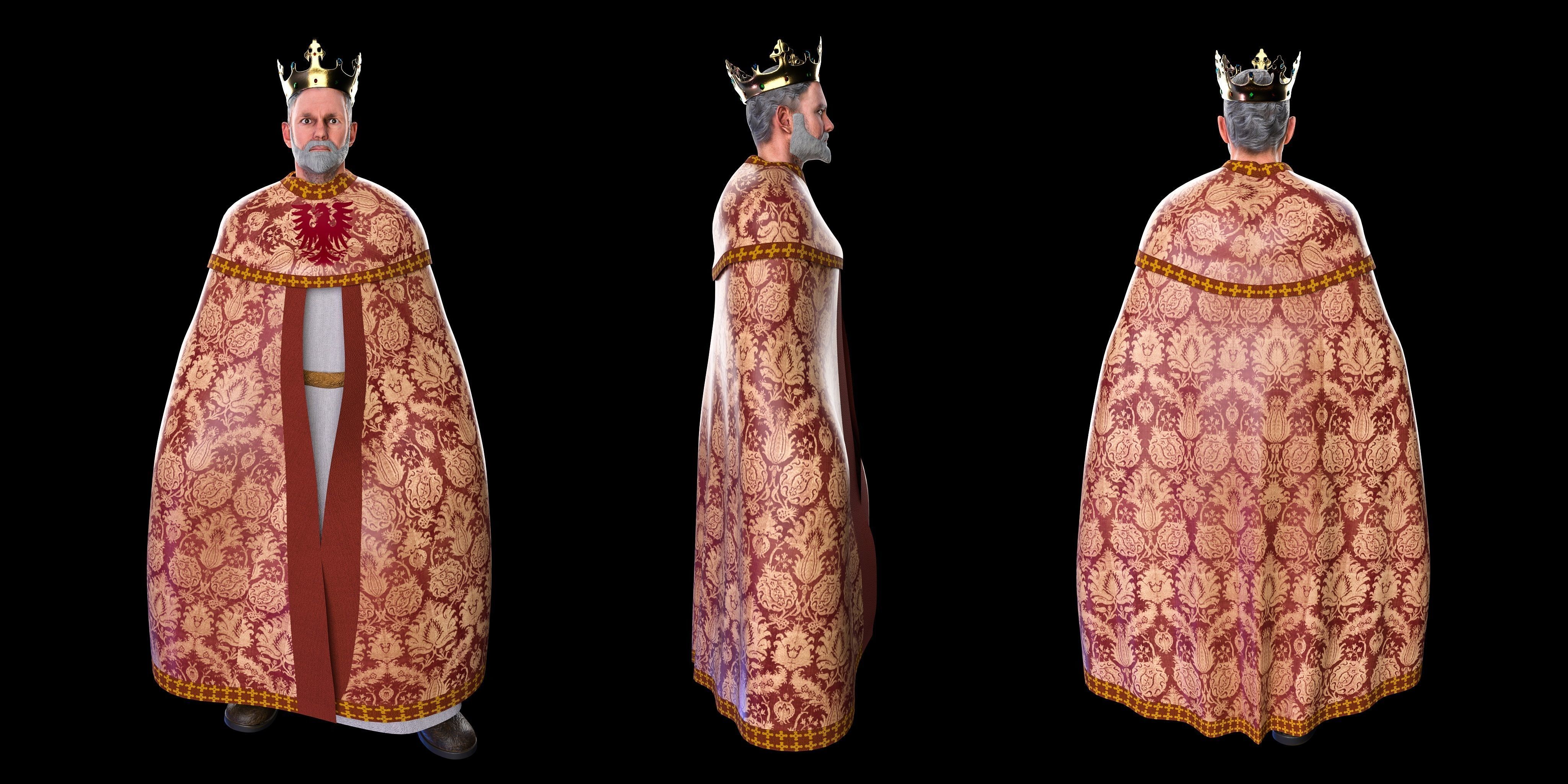 King Alfonso II 3D model animated rigged | CGTrader