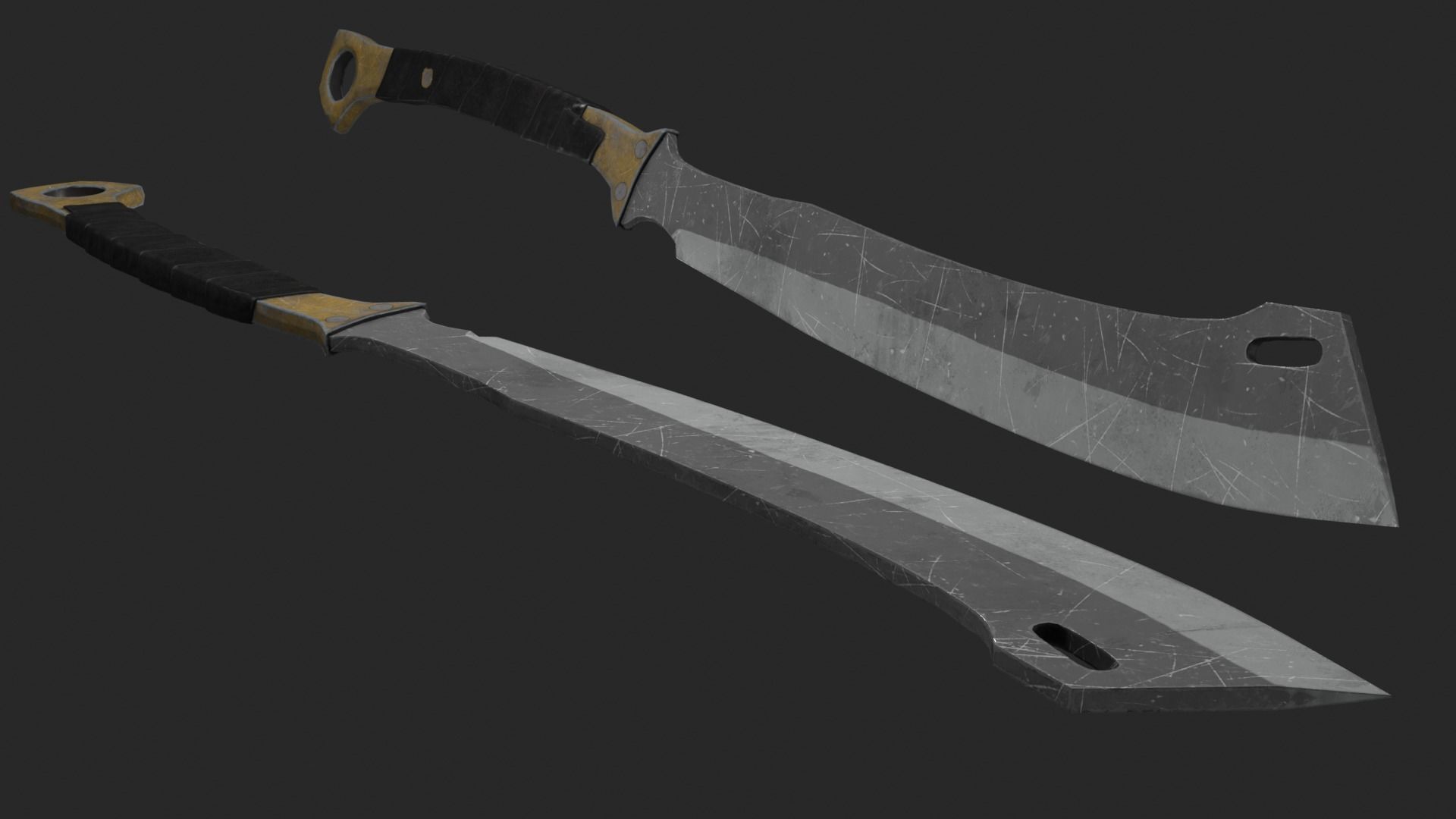 3D model Big metal cleaver knife LowPoly VR / AR / low-poly | CGTrader