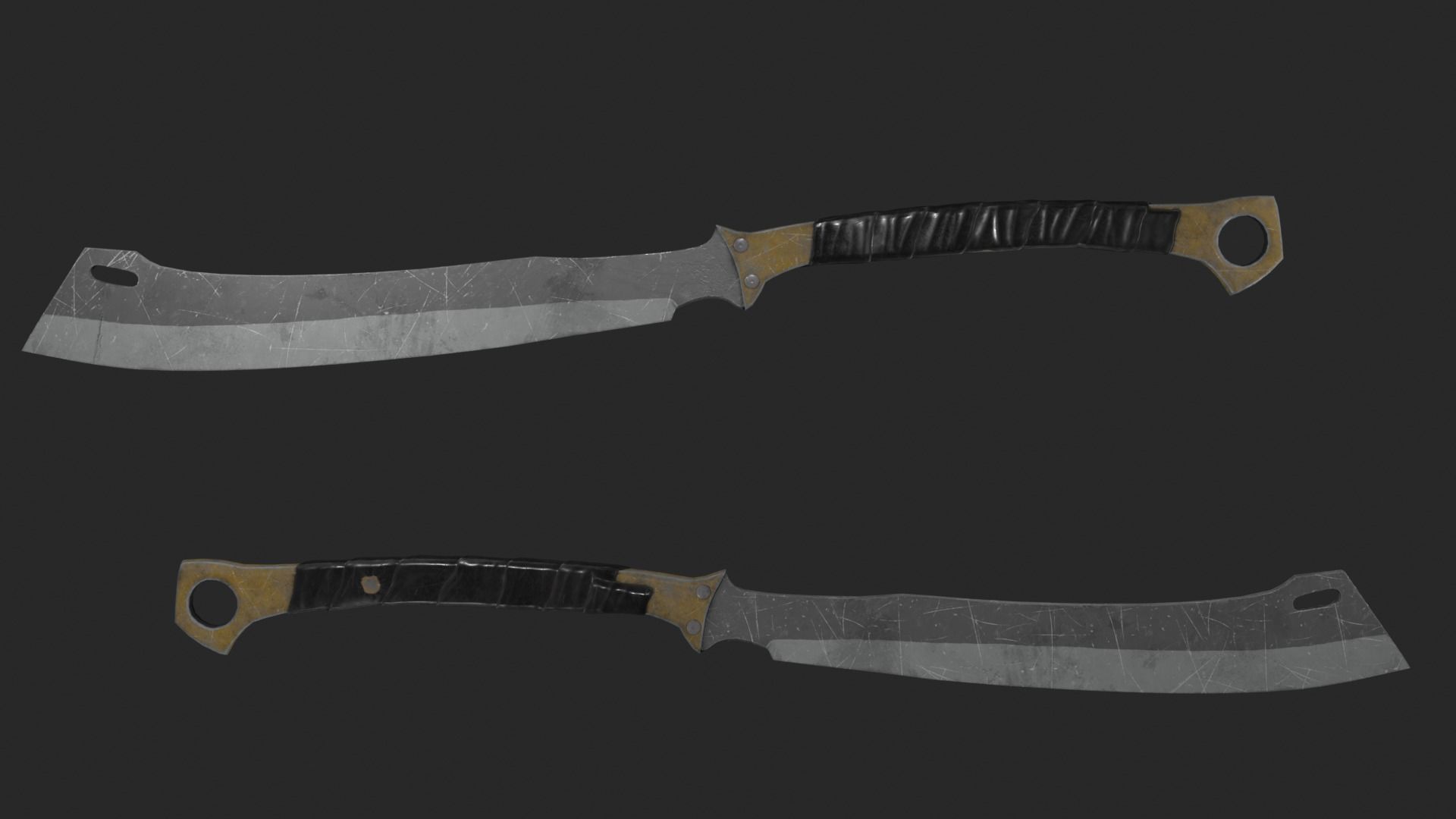 3D model Big metal cleaver knife LowPoly VR / AR / low-poly | CGTrader