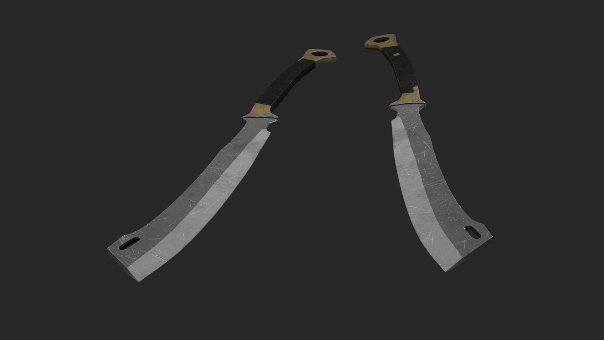3D model Big metal cleaver knife LowPoly VR / AR / low-poly | CGTrader