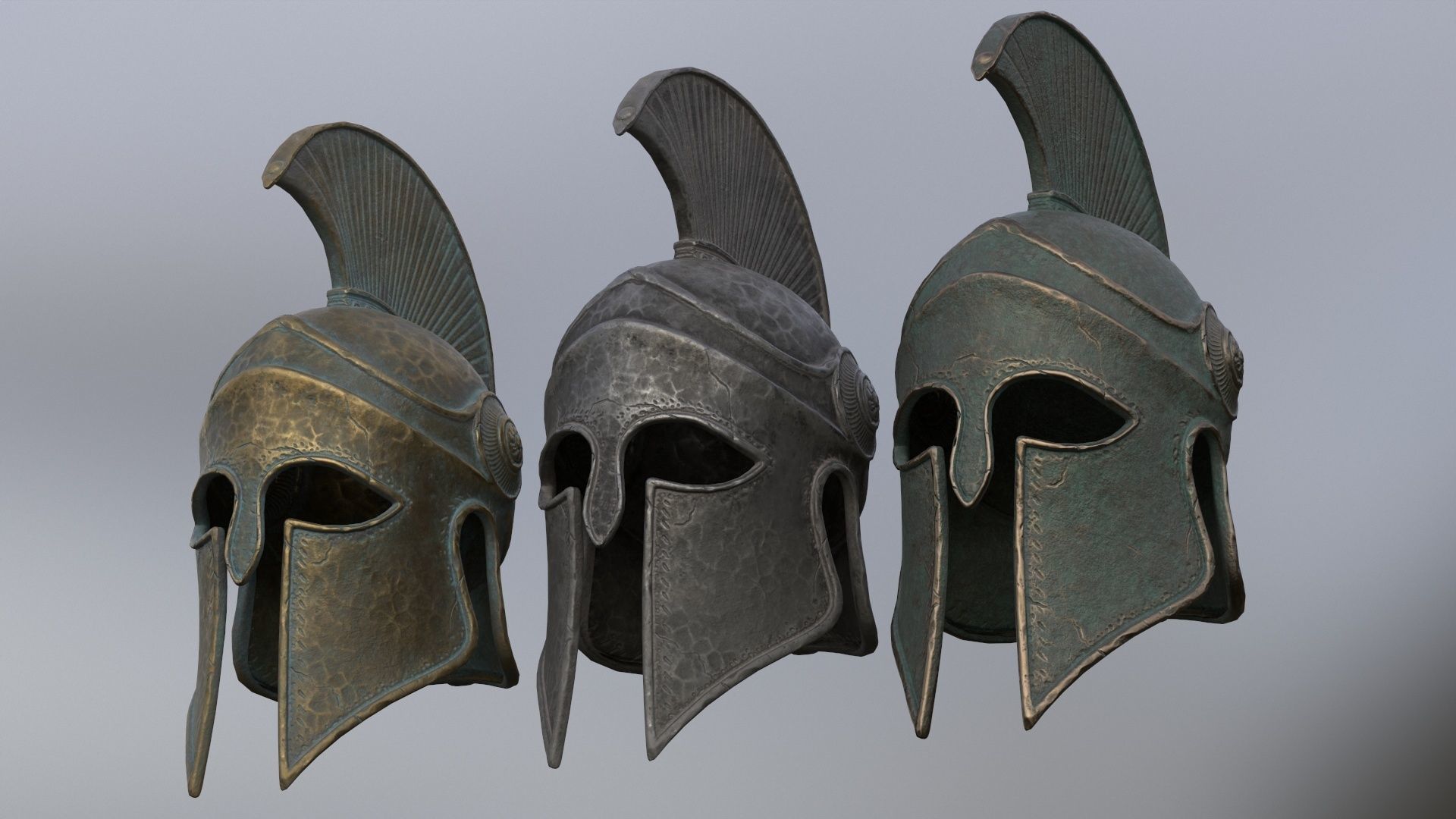3D model Ancient Greek Helmet design by Lilia Koleva-Bardarova VR / AR ...