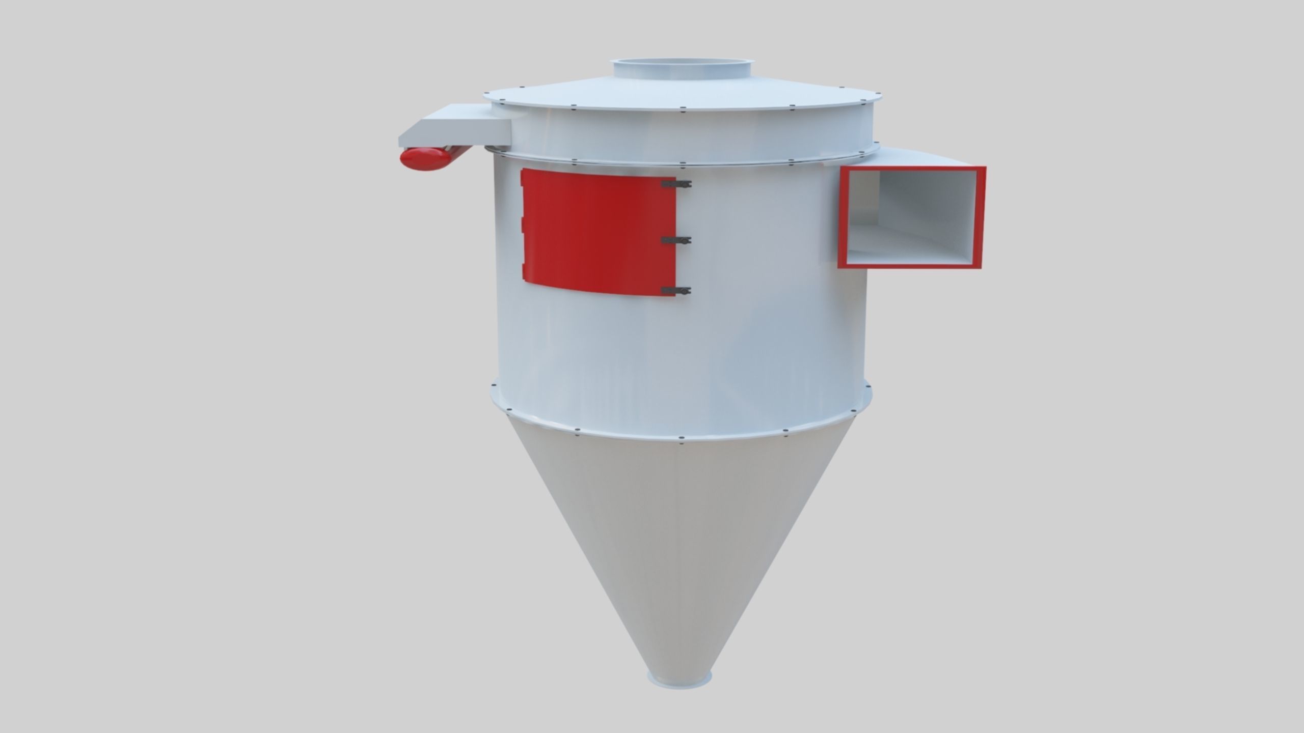 3D model Dust Cyclone - Wheat Grain Flour Milling Machine VR / AR / low ...