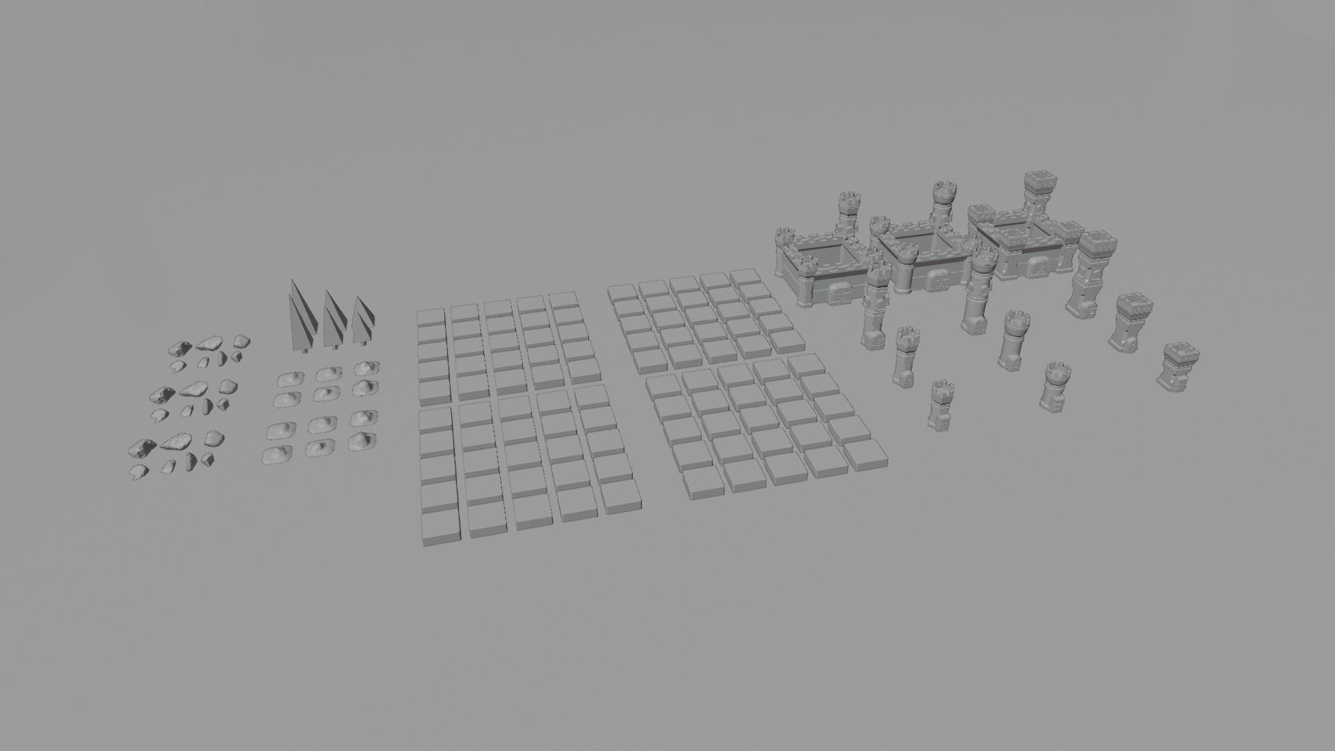 3D model tower defance game ready low poly tower pack VR / AR / low ...