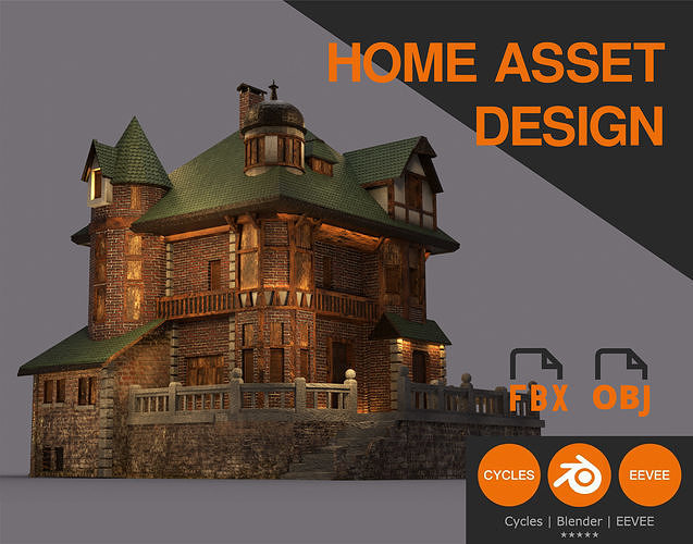 3D model 3D HOME GAME ASSET VR / AR / low-poly | CGTrader