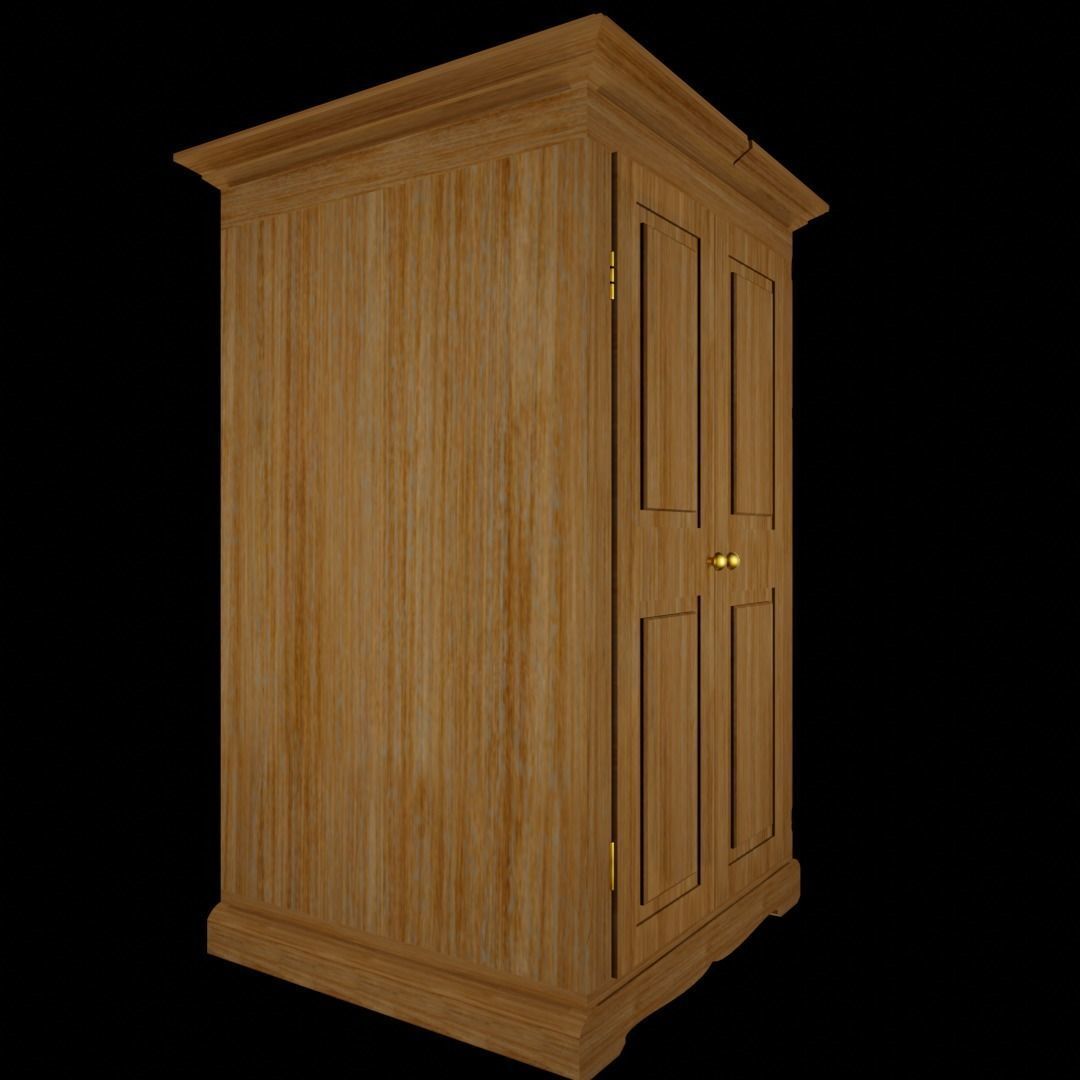 3D model Mueble wooden armoire with two doors VR / AR / low-poly | CGTrader