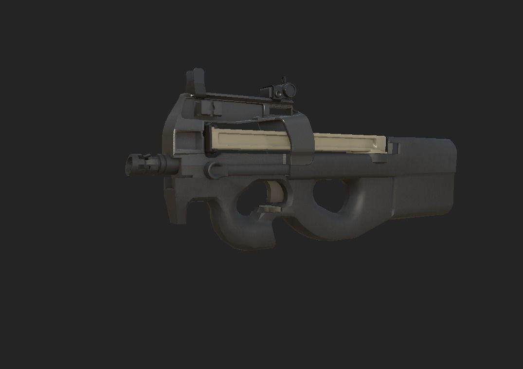 3D model Modern Submachine Gun 1 VR / AR / low-poly | CGTrader