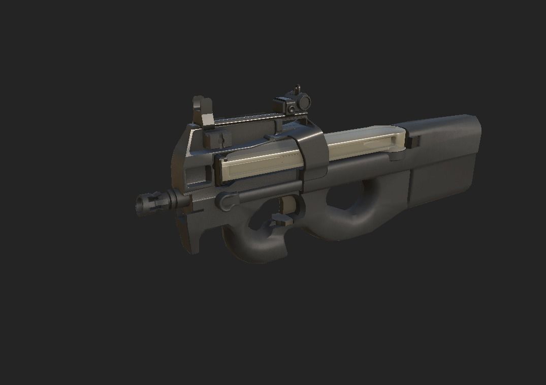 3D model Modern Submachine Gun 1 VR / AR / low-poly | CGTrader