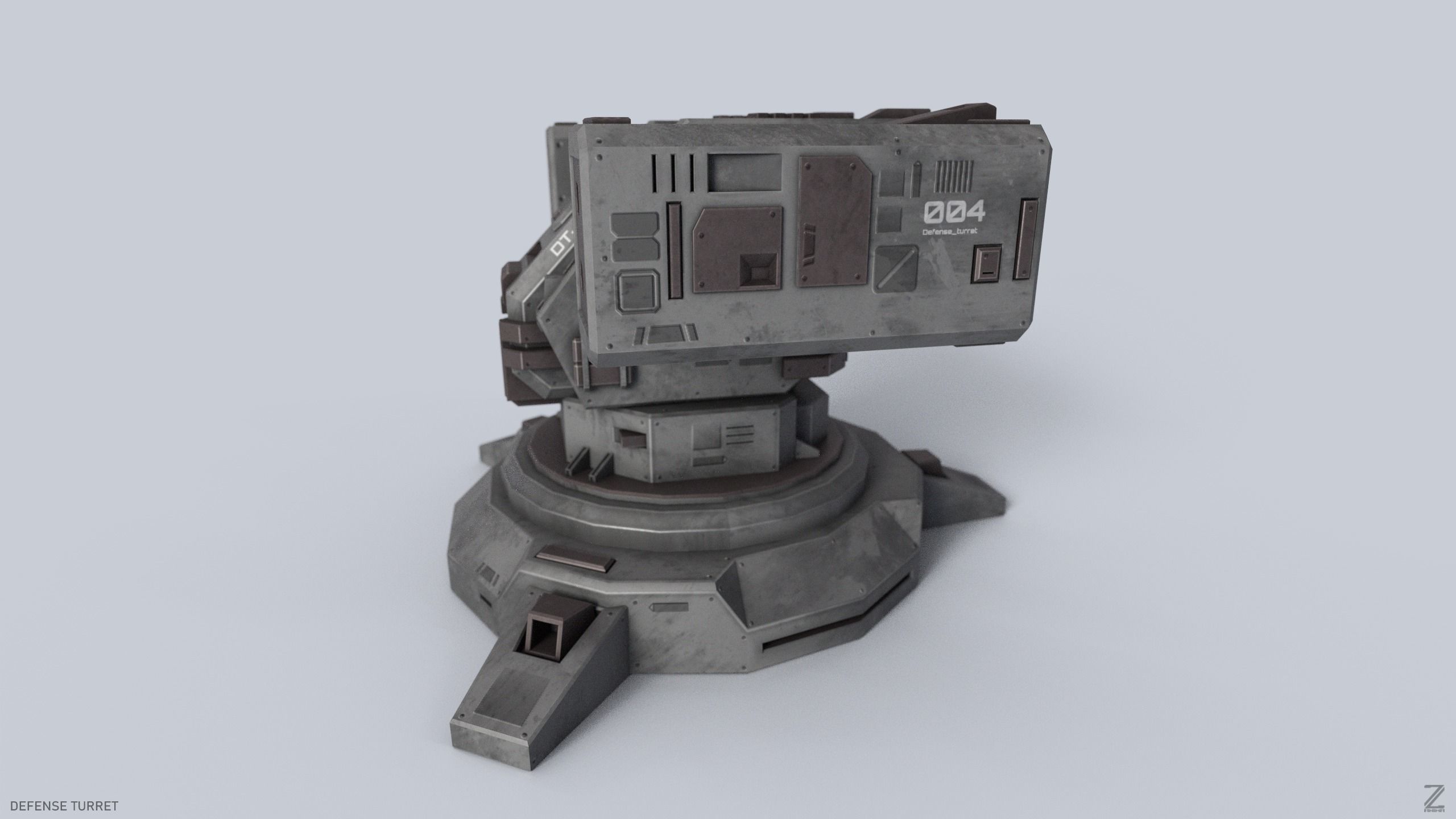 3D model Defense turret VR / AR / low-poly | CGTrader