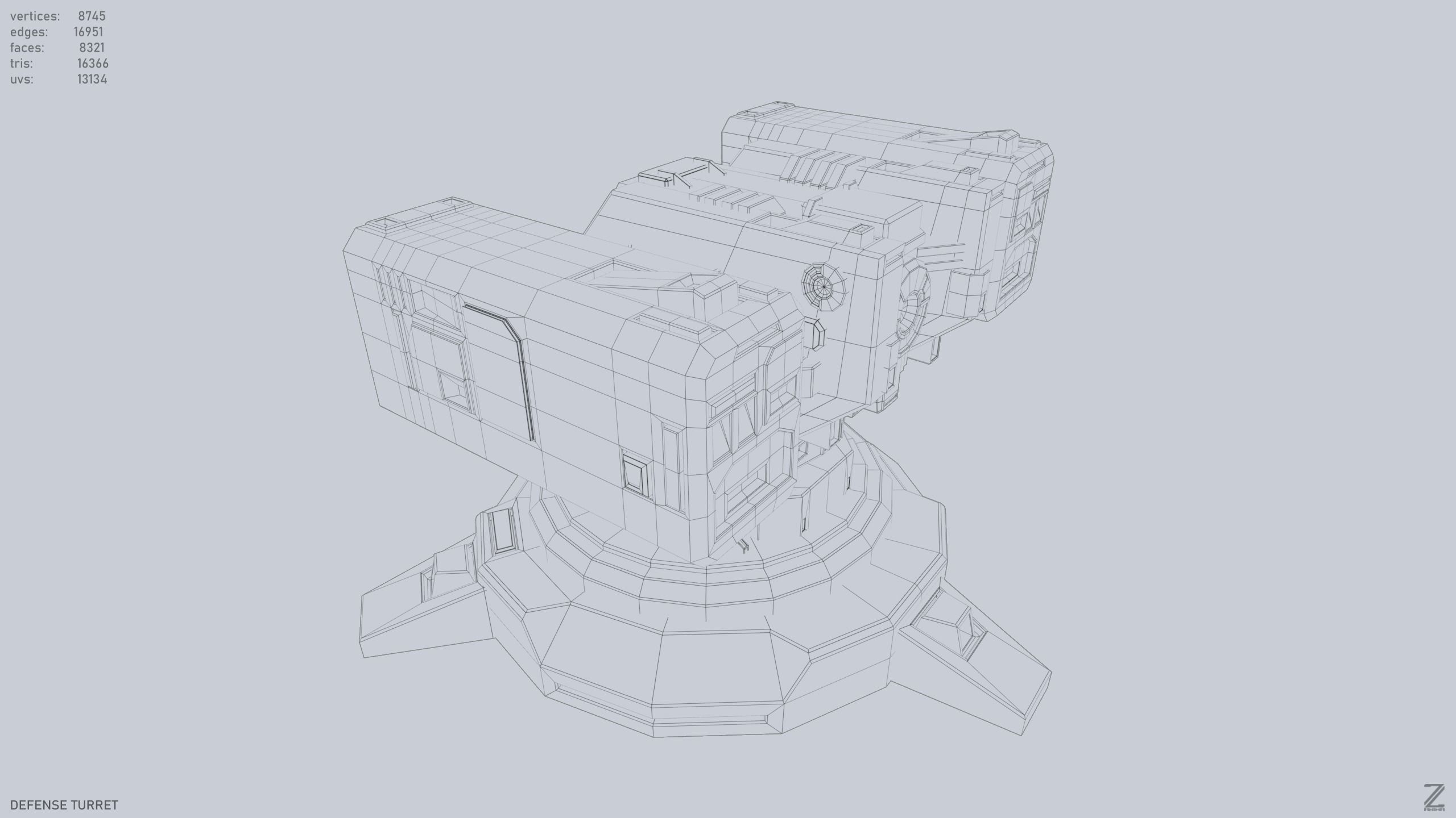 3D model Defense turret VR / AR / low-poly | CGTrader
