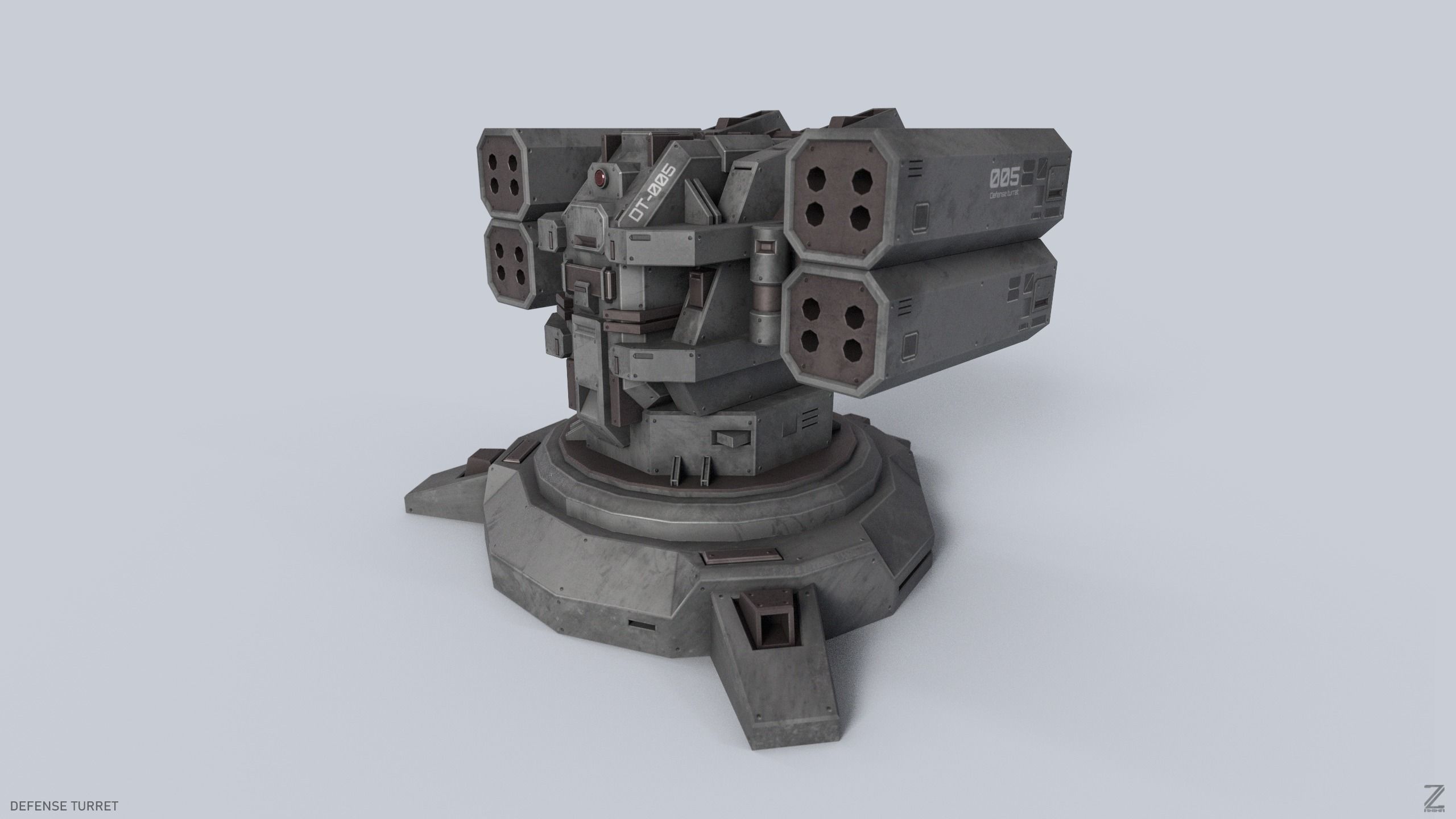 Defense turret collection VR / AR / low-poly | CGTrader