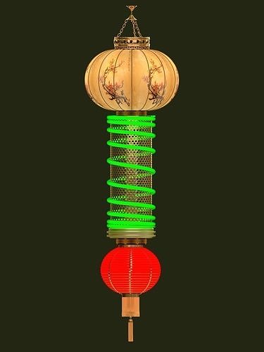 Chinese lantern 3D model | CGTrader
