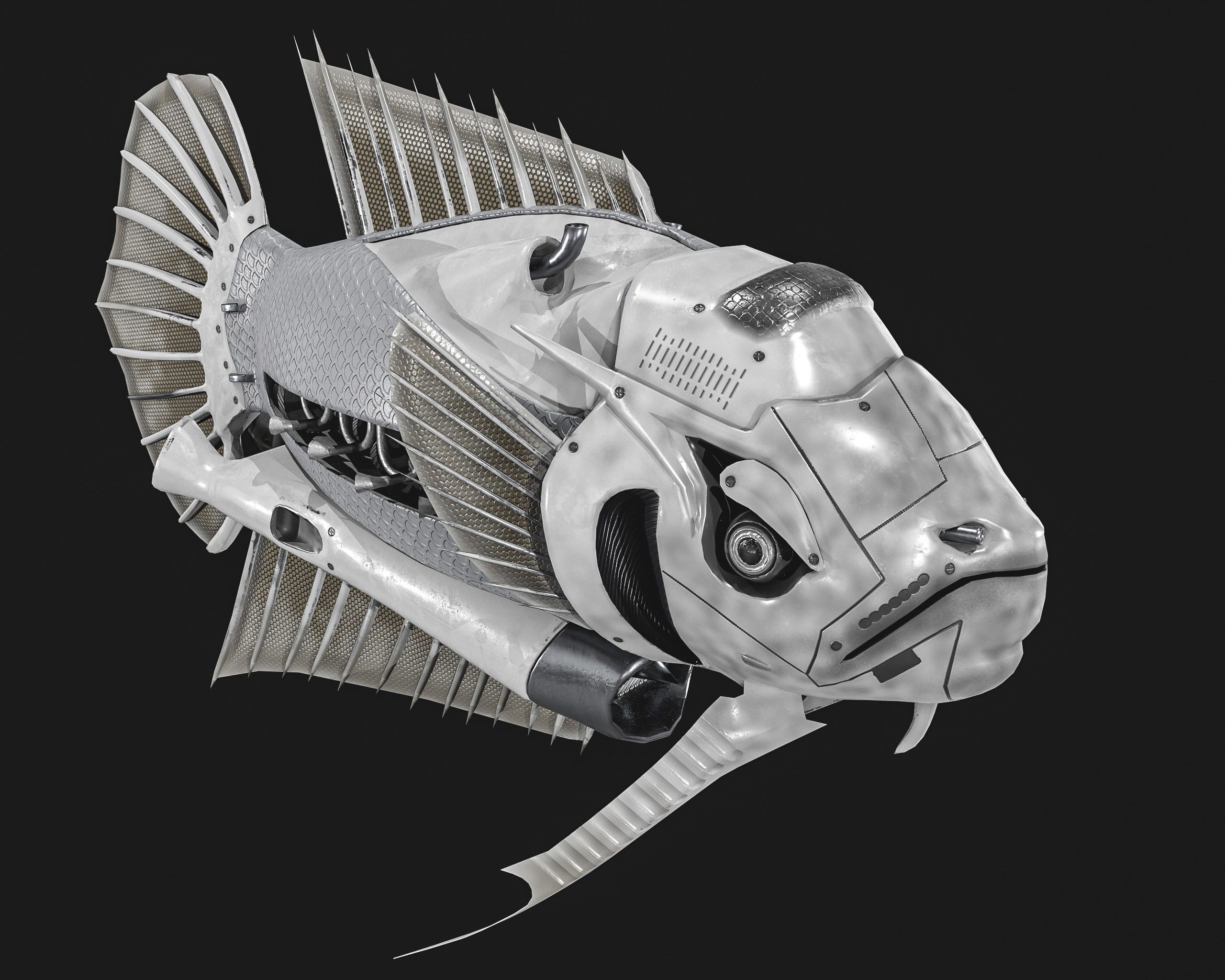 3D model Sci-fi Robot Fish Pack VR / AR / low-poly | CGTrader