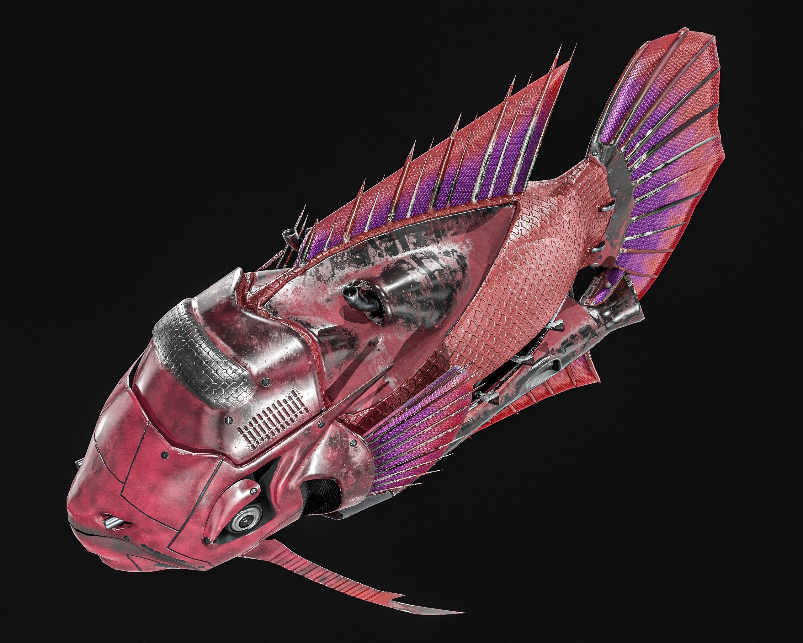 3D model Sci-fi Robot Fish Pack VR / AR / low-poly | CGTrader