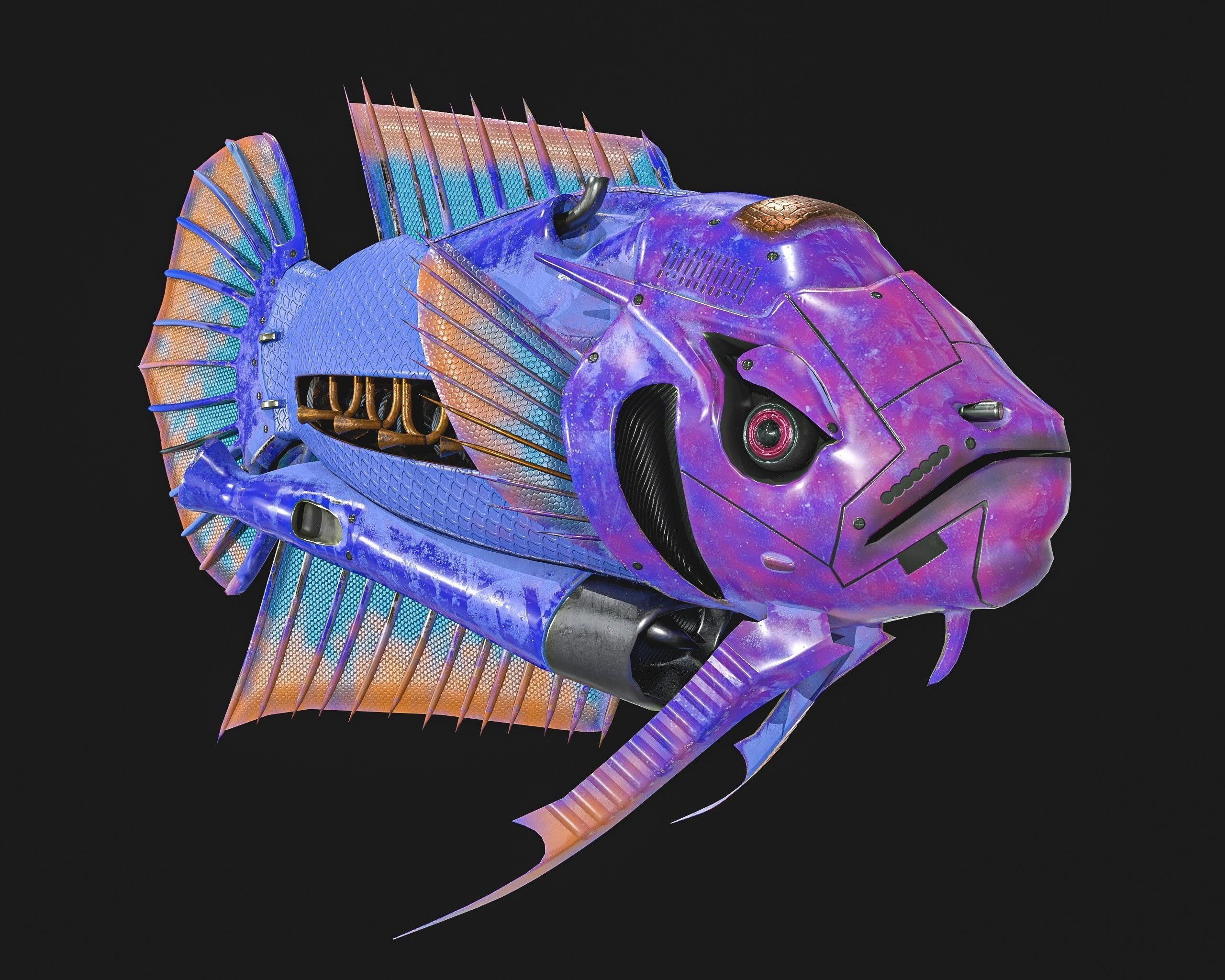 3D model Sci-fi Robot Fish Pack VR / AR / low-poly | CGTrader
