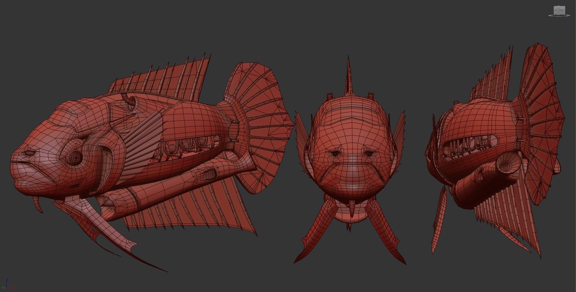 3D model Sci-fi Robot Fish Pack VR / AR / low-poly | CGTrader