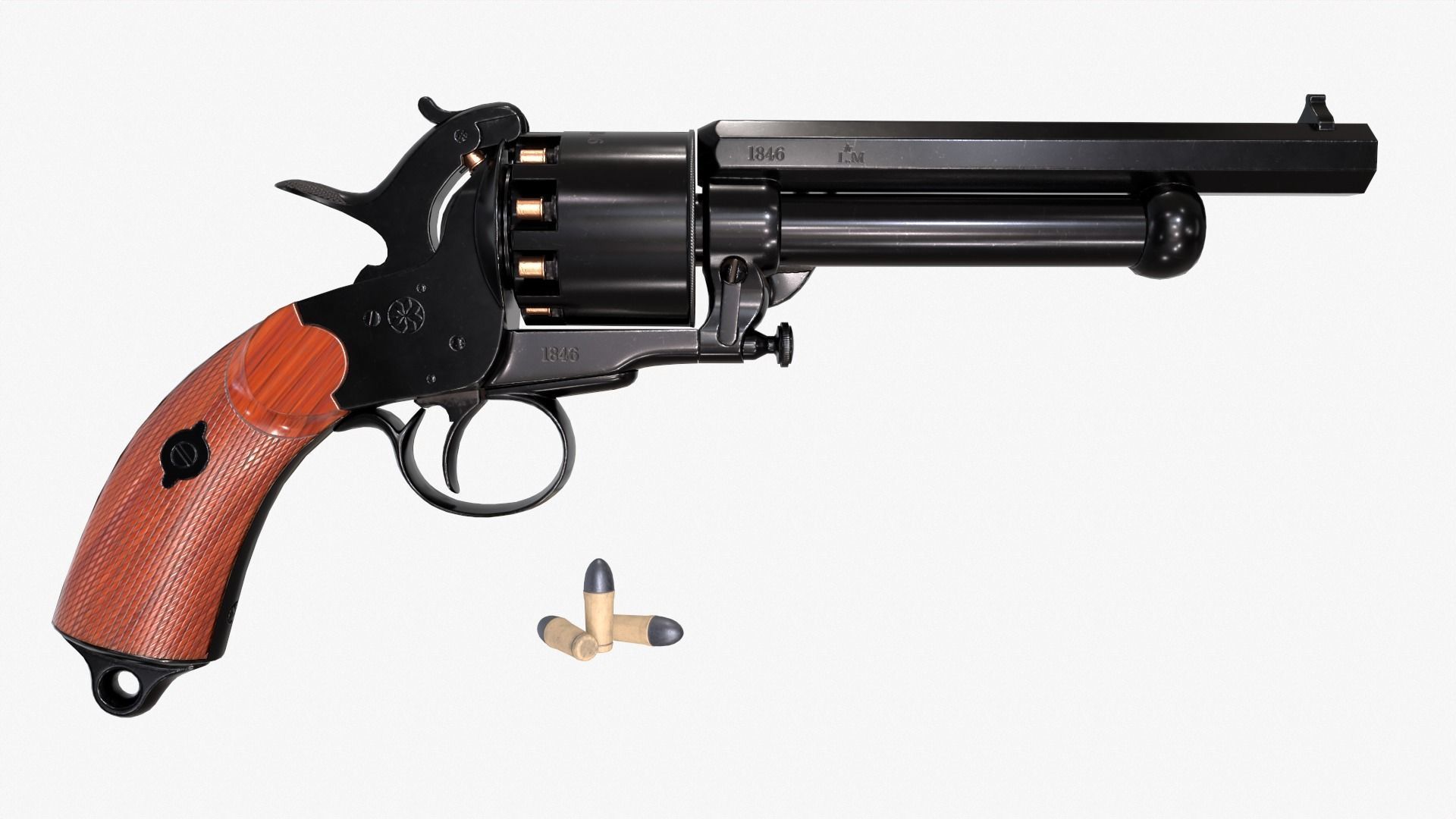 3D model LeMat revolver VR / AR / low-poly | CGTrader