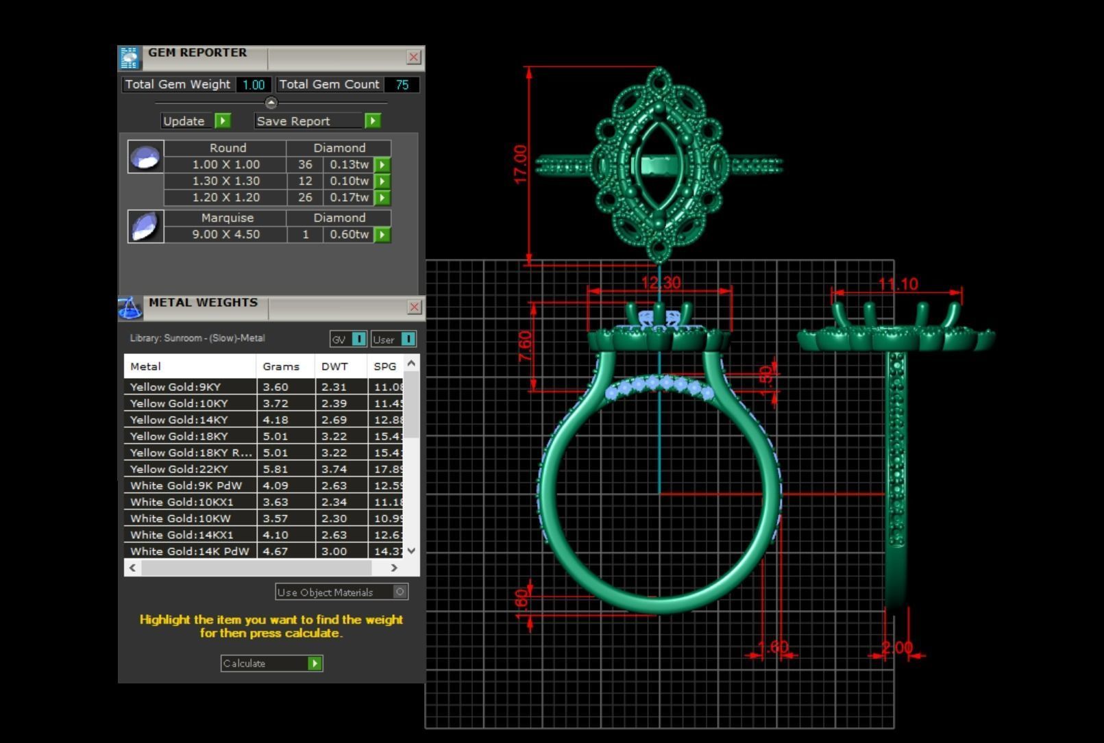 Marquise Engagement Ring Design 3D model 3D printable | CGTrader