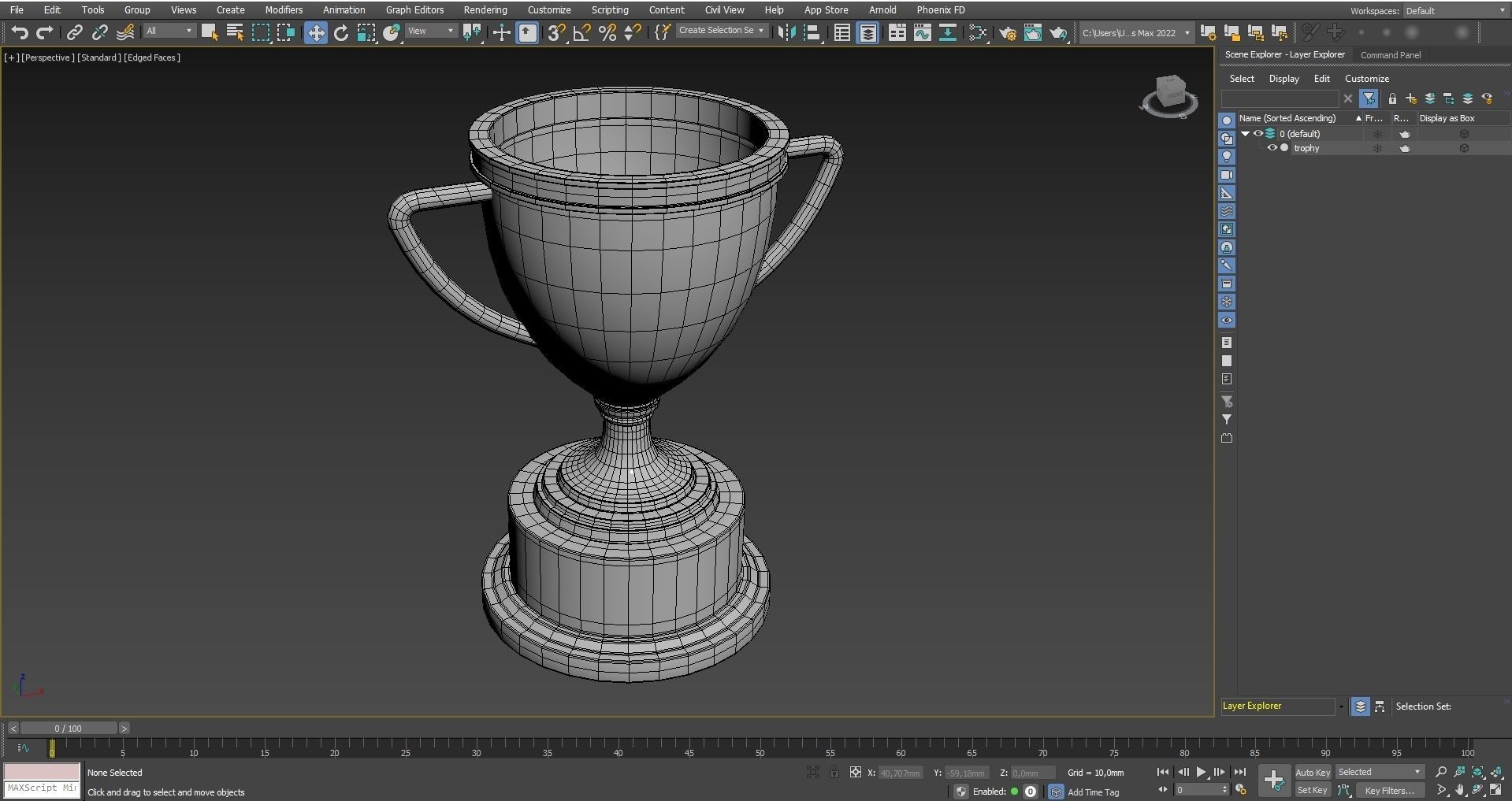Trophy cup 3D model | CGTrader