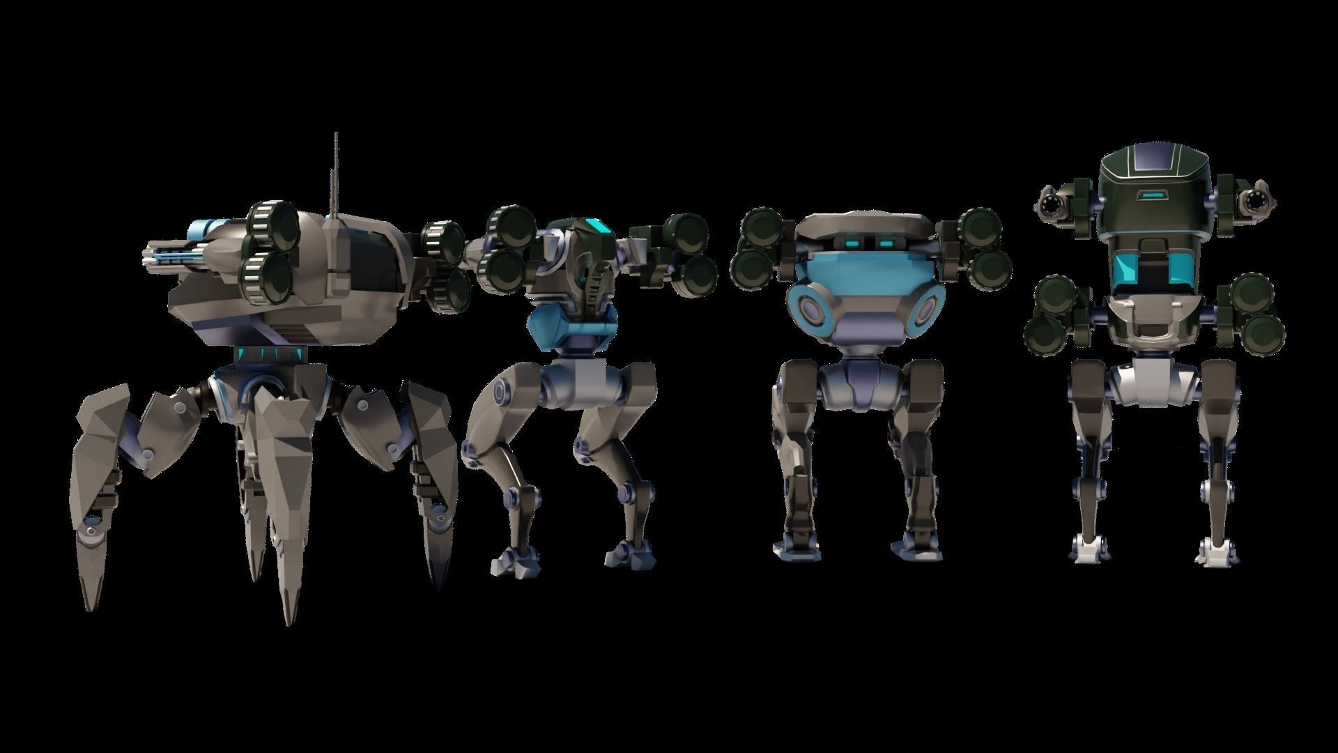 3D model MECH 01-04 VR / AR / low-poly | CGTrader