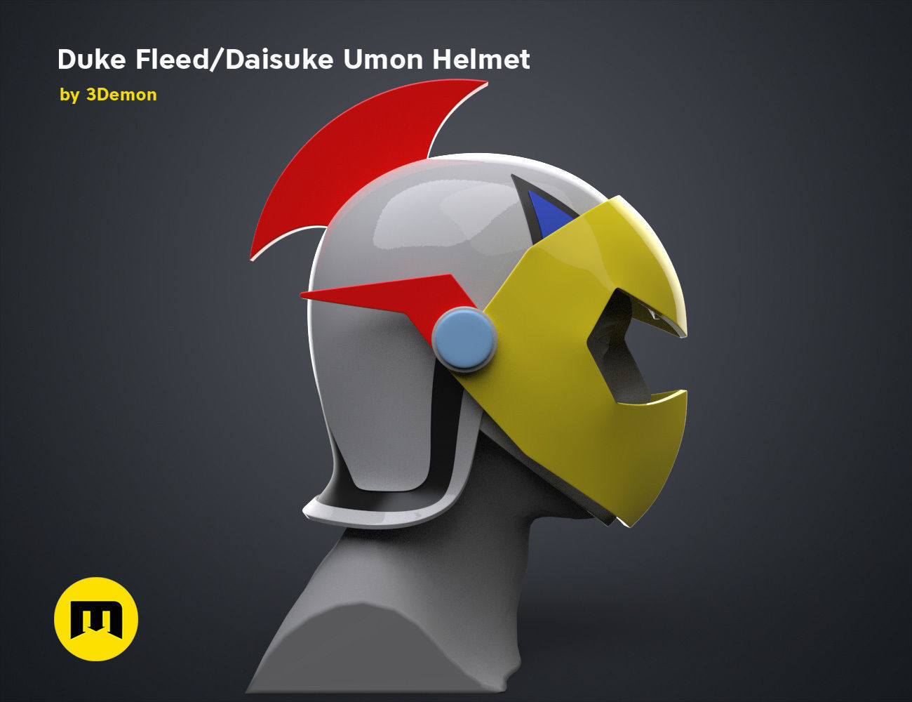 Duke Fleed - Daisuke Umon Helmet 3D model 3D printable | CGTrader