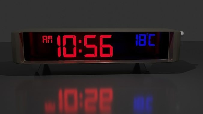 digital clock 3D model | CGTrader