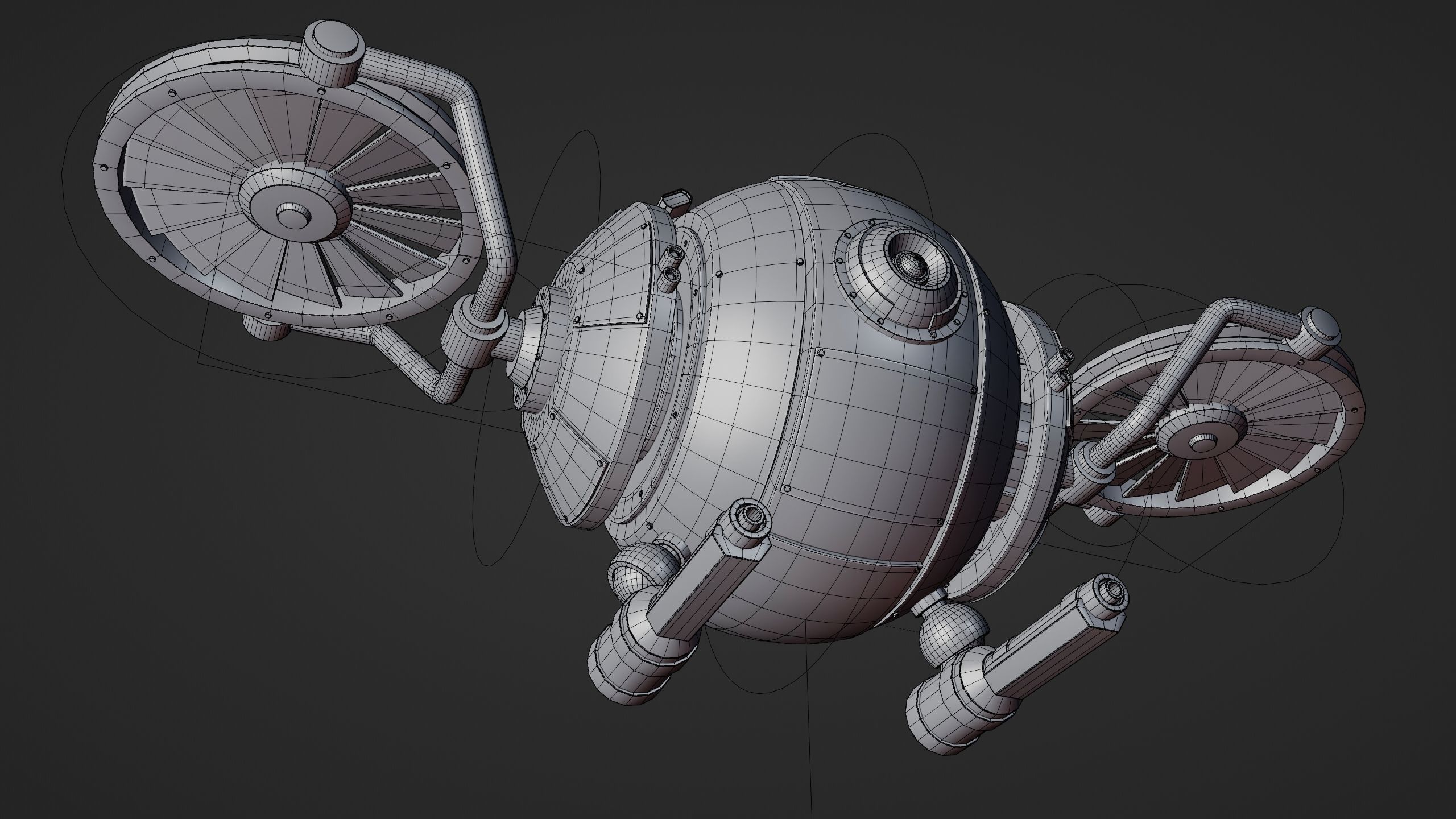 Sci-Fi Security Drone - Blender 3D model animated rigged | CGTrader