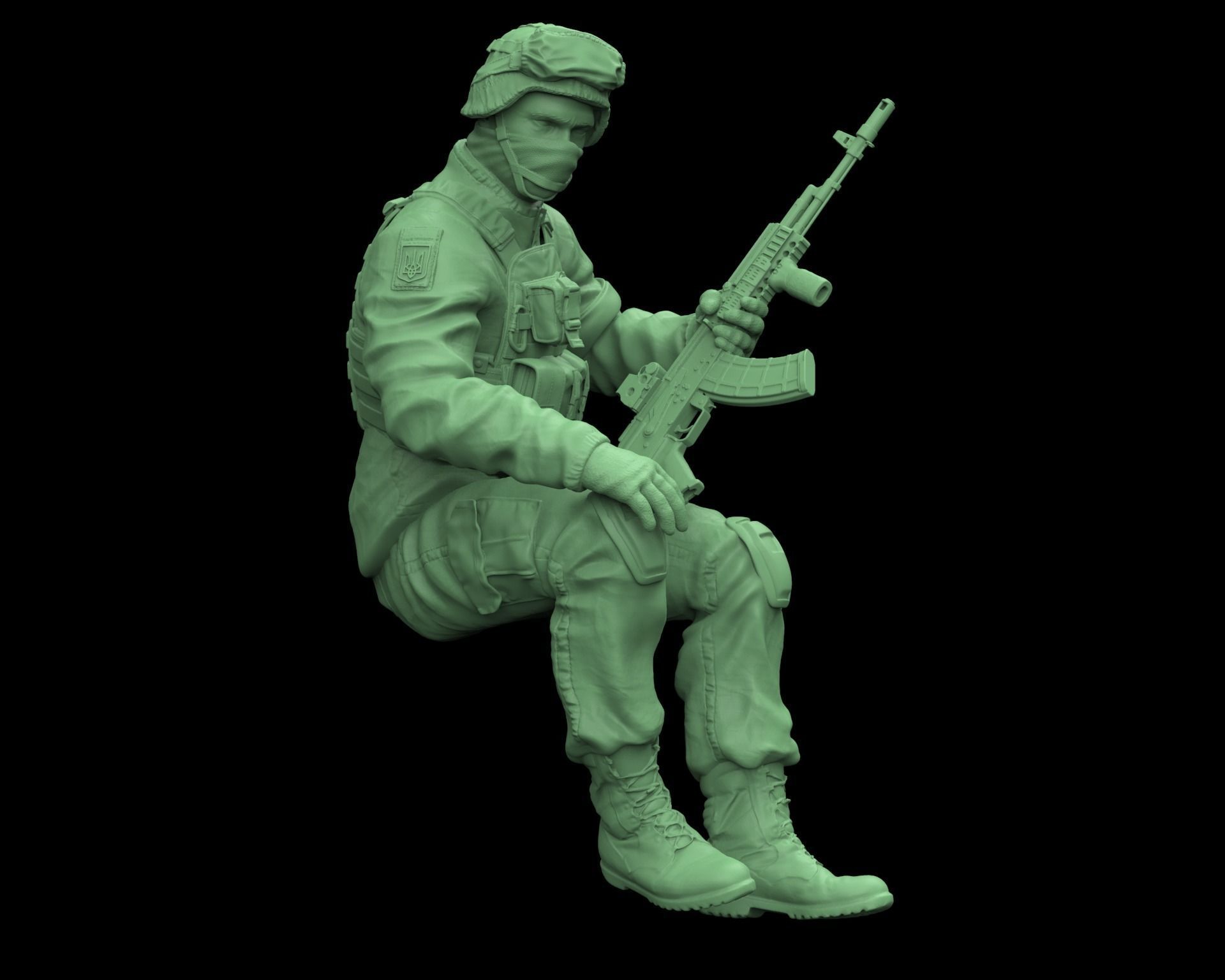 UKRAINIAN Tank Commander 3D model 3D printable | CGTrader