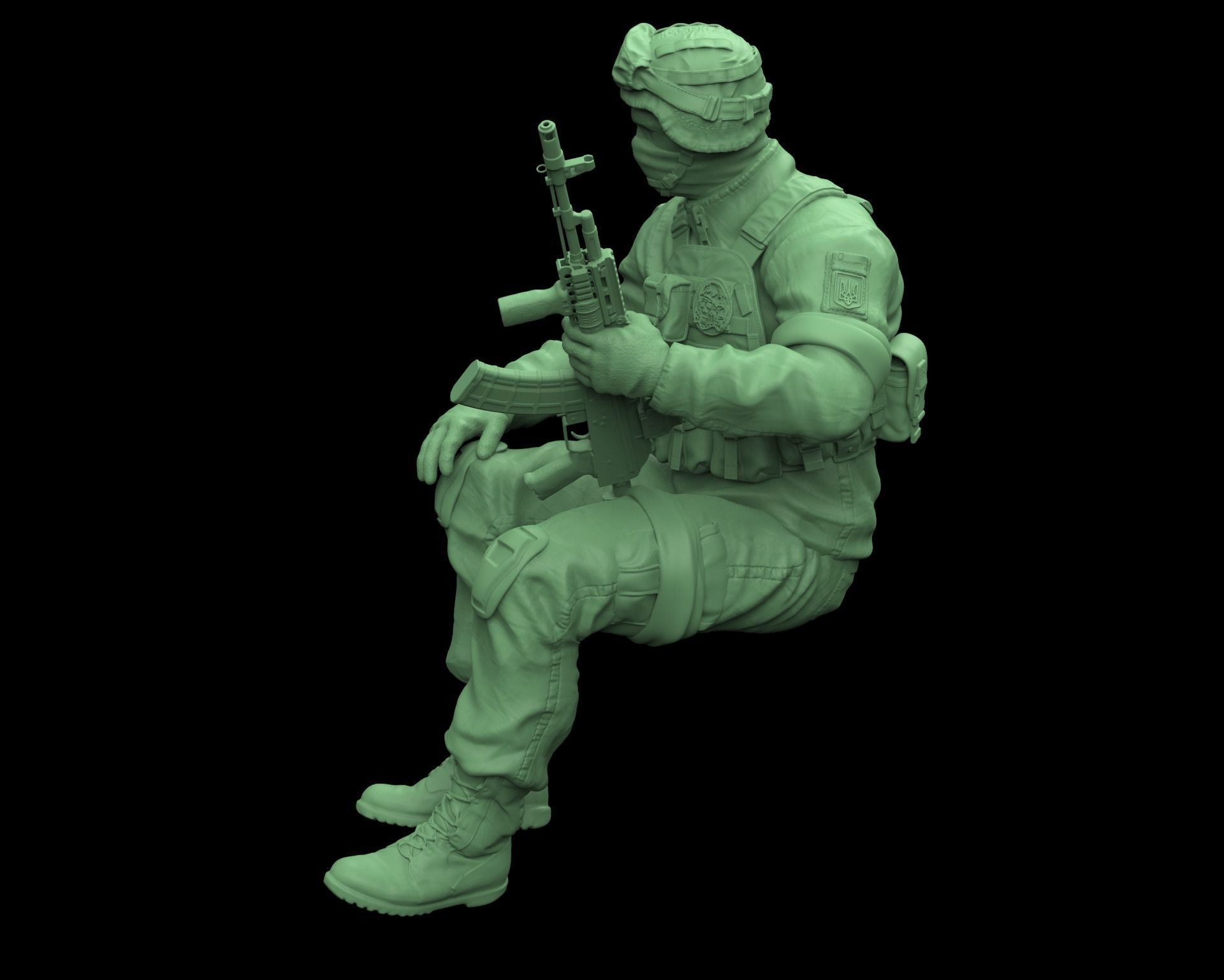 UKRAINIAN Tank Commander 3D model 3D printable | CGTrader