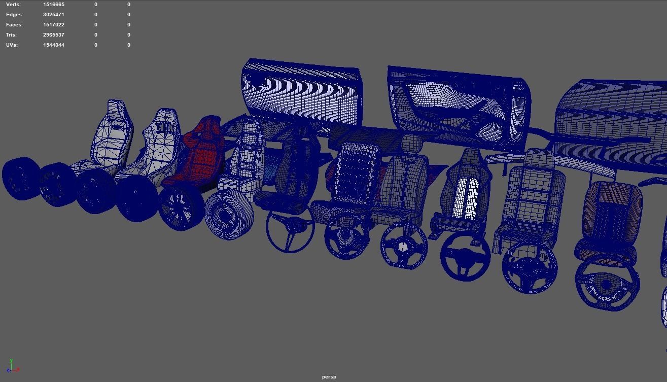 3D model Car Parts Pack VR / AR / low-poly | CGTrader