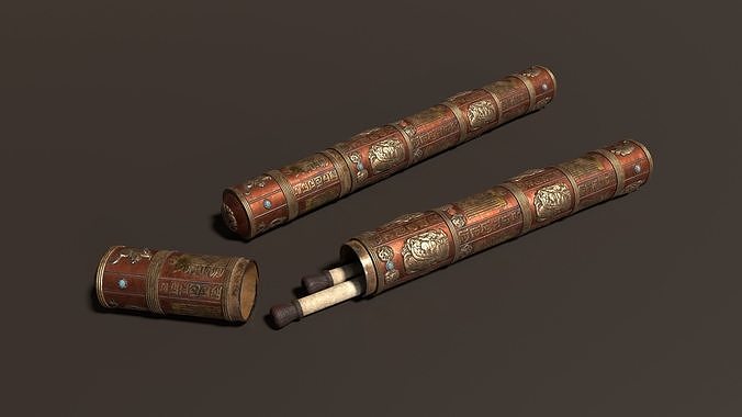 3D model 3D Antique Chinese Scroll Holder VR / AR / low-poly | CGTrader
