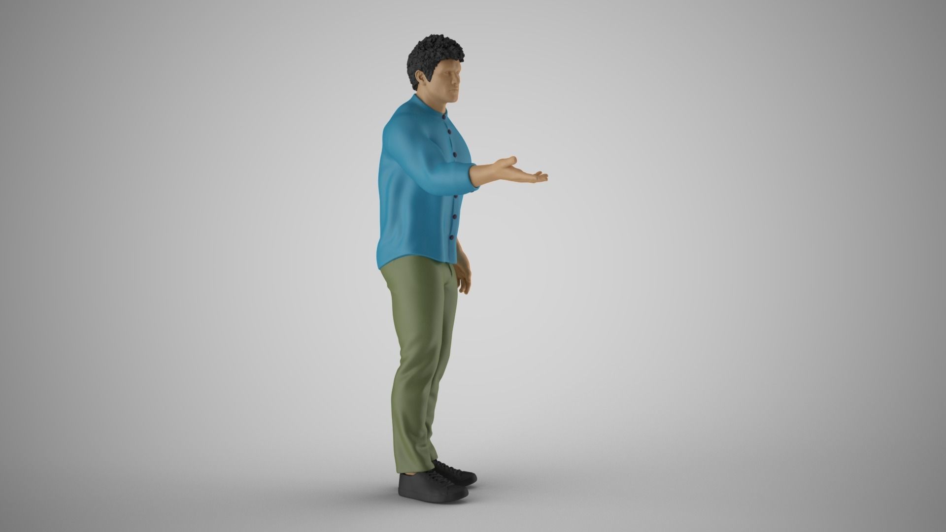Man Extend his Hand 3D model 3D printable | CGTrader
