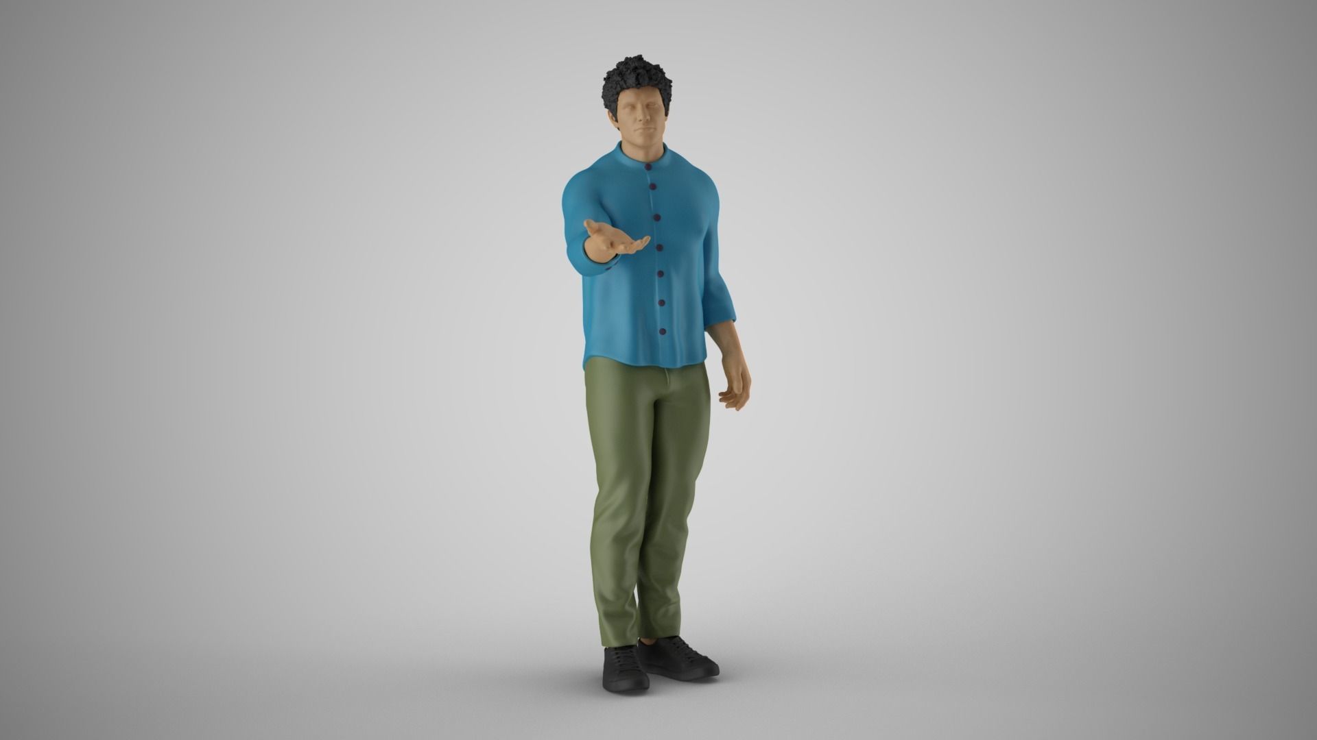 Man Extend his Hand 3D model 3D printable | CGTrader