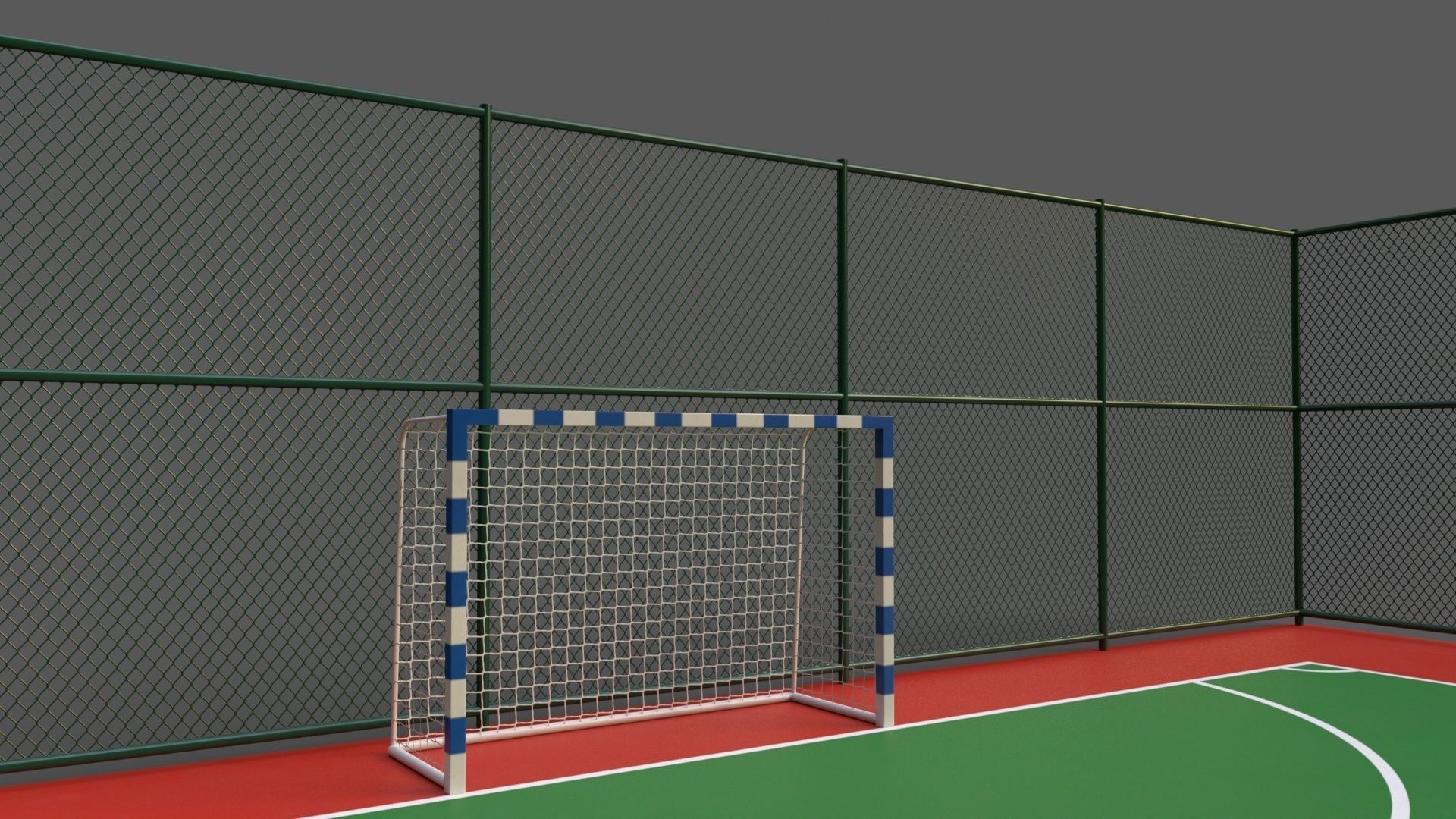 3D model PBR Outdoor Multi Modular Sports Game Court VR / AR / low-poly ...