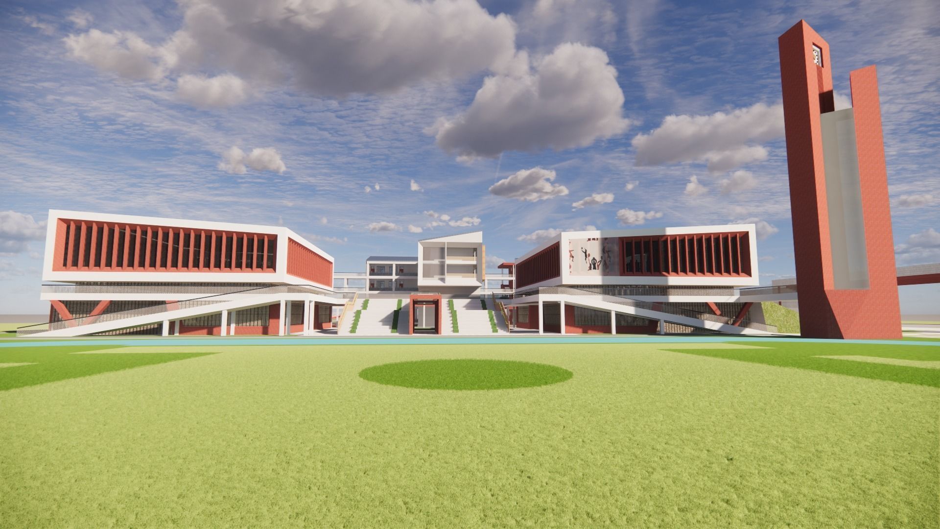 ACADEMY-primary school design 3D model | CGTrader