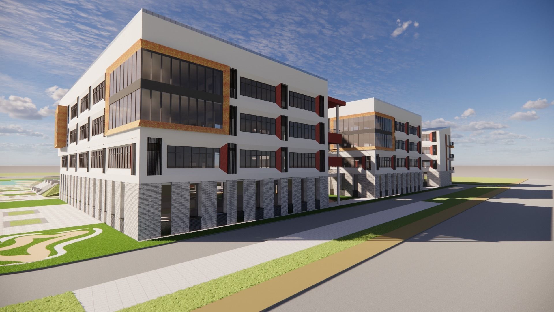 ACADEMY-primary school design 3D model | CGTrader