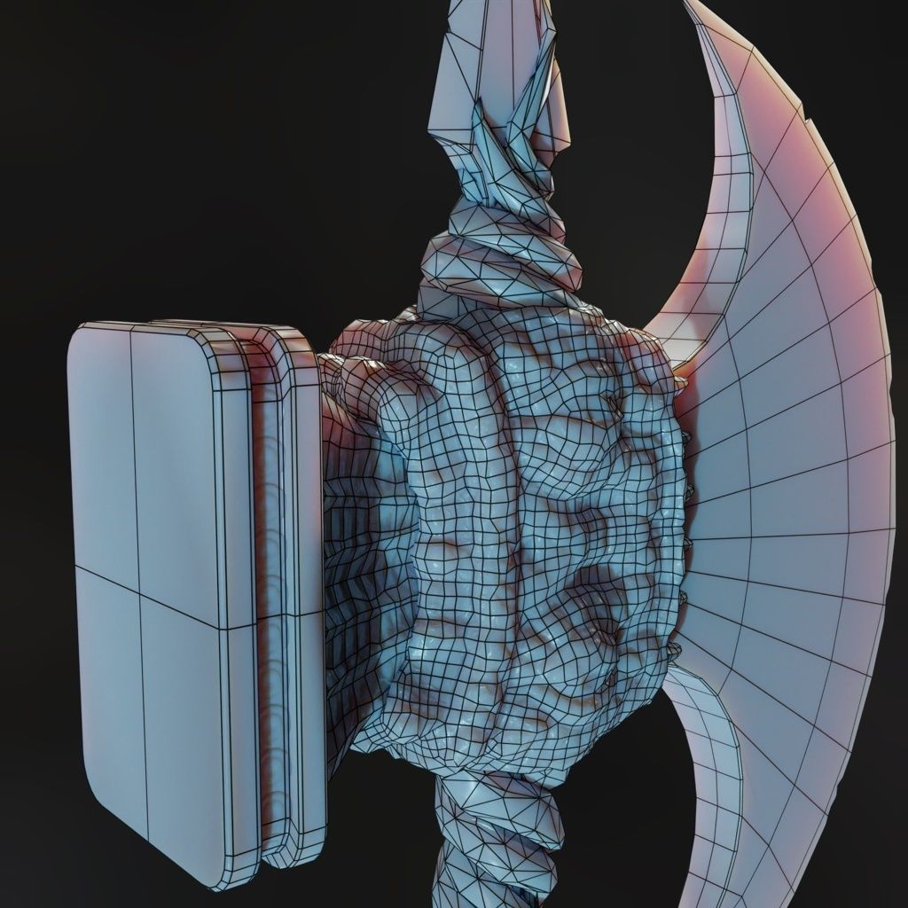 3D model Eldritch Axe VR / AR / low-poly | CGTrader