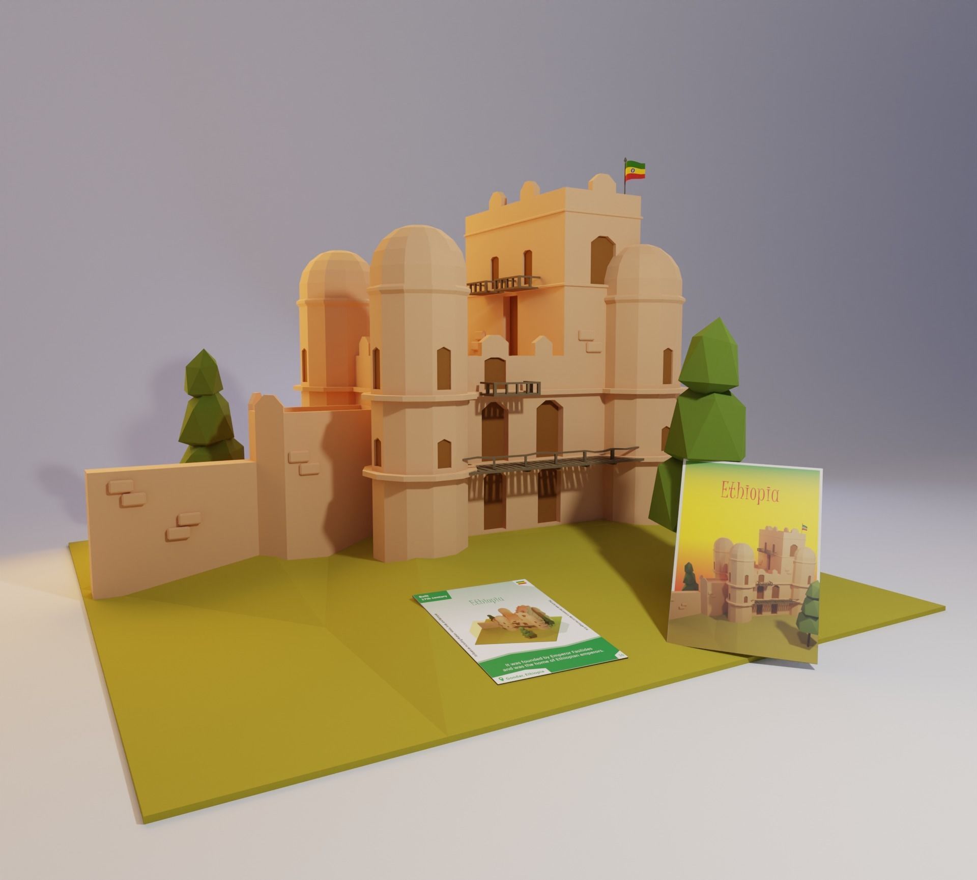 3D model Landmarks of the world E to G VR / AR / low-poly | CGTrader