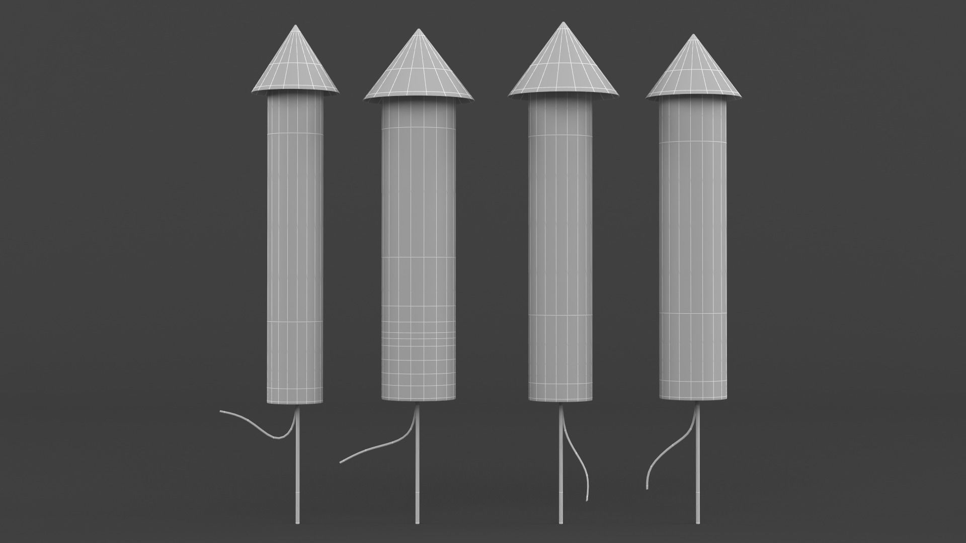 Firework Rockets 3D model | CGTrader