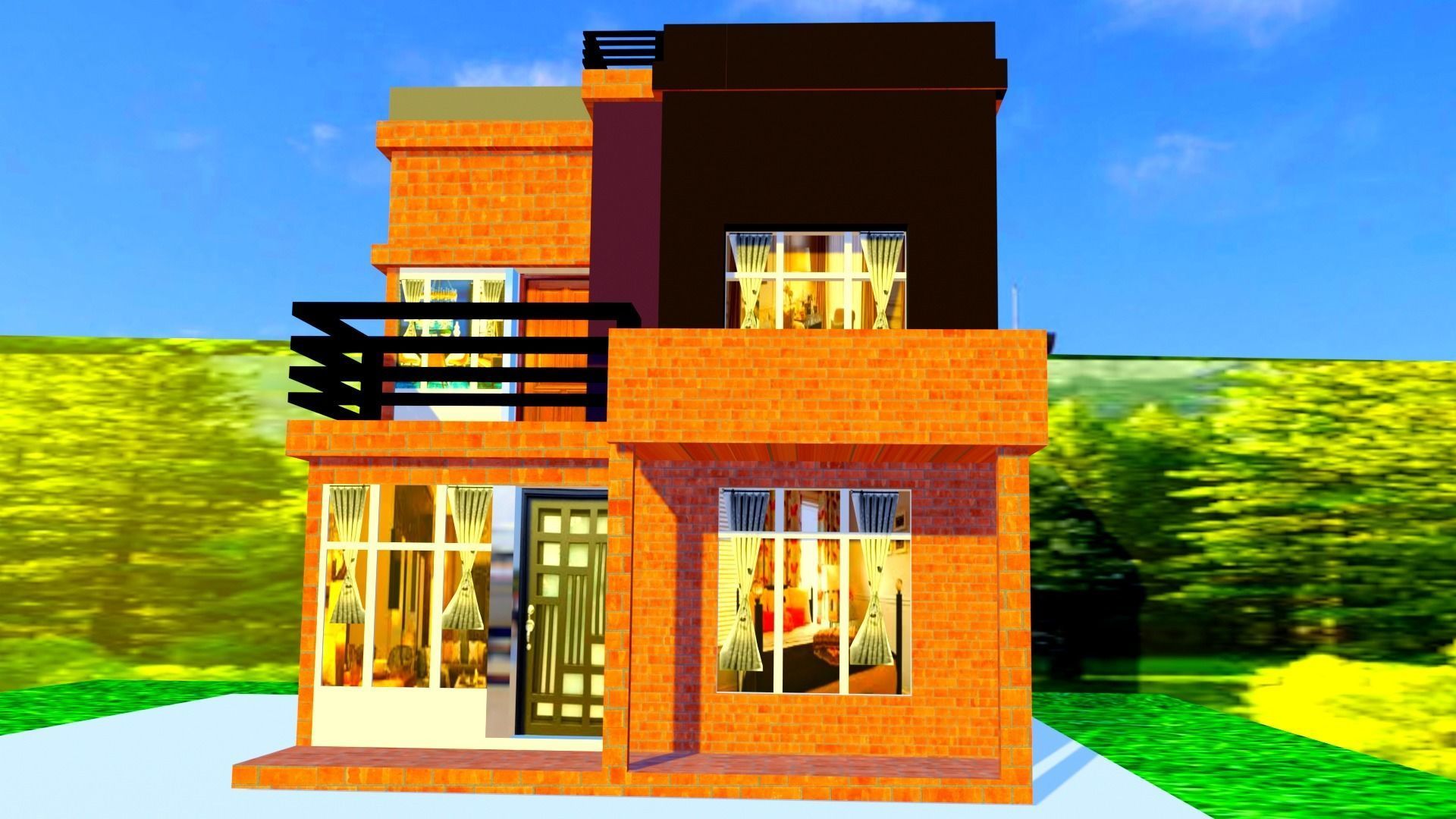 house design for gaming free 3D model | CGTrader