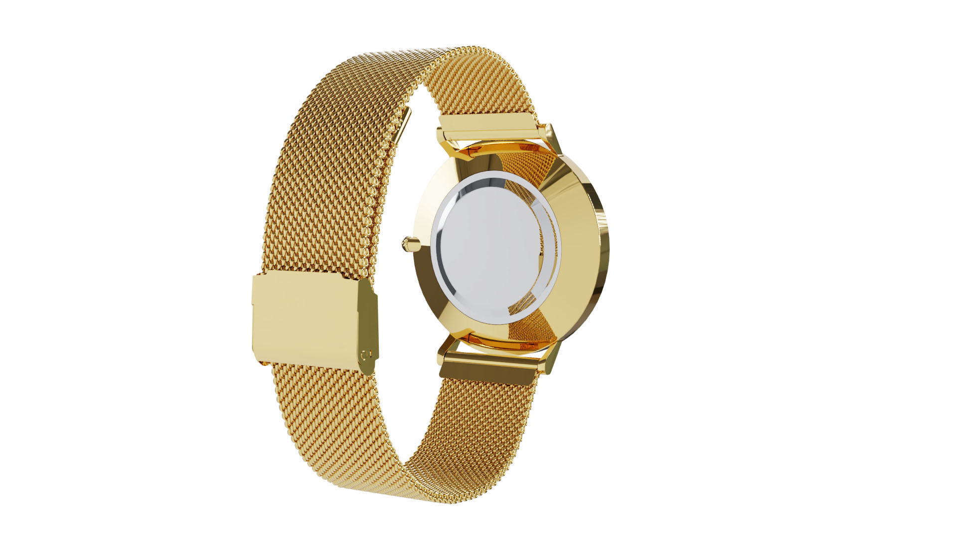 Watch with mesh strap free 3D model | CGTrader